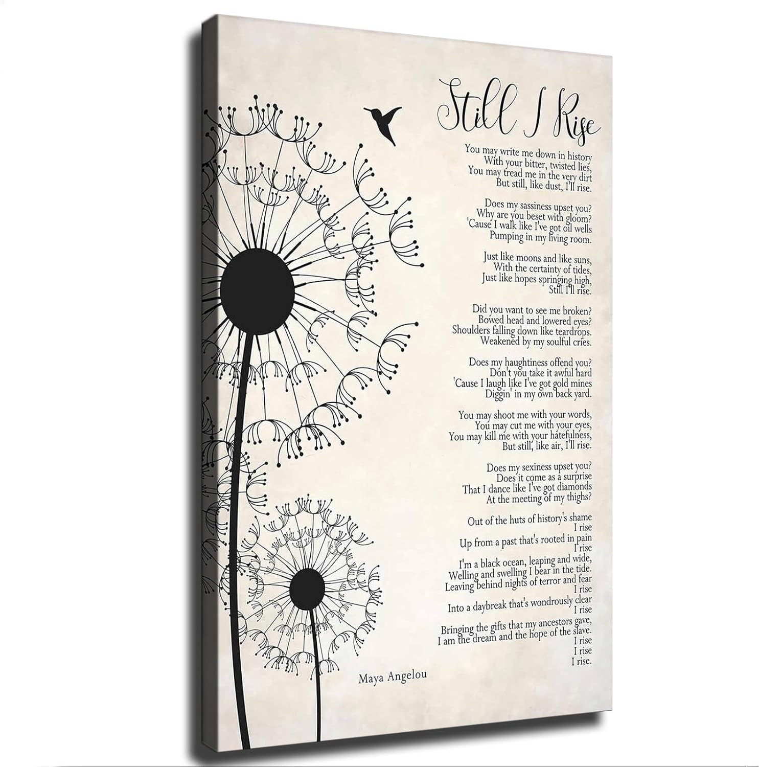 Amazon.com: Maya Angelou Quote Wall Art Still I Rise Motivational ...