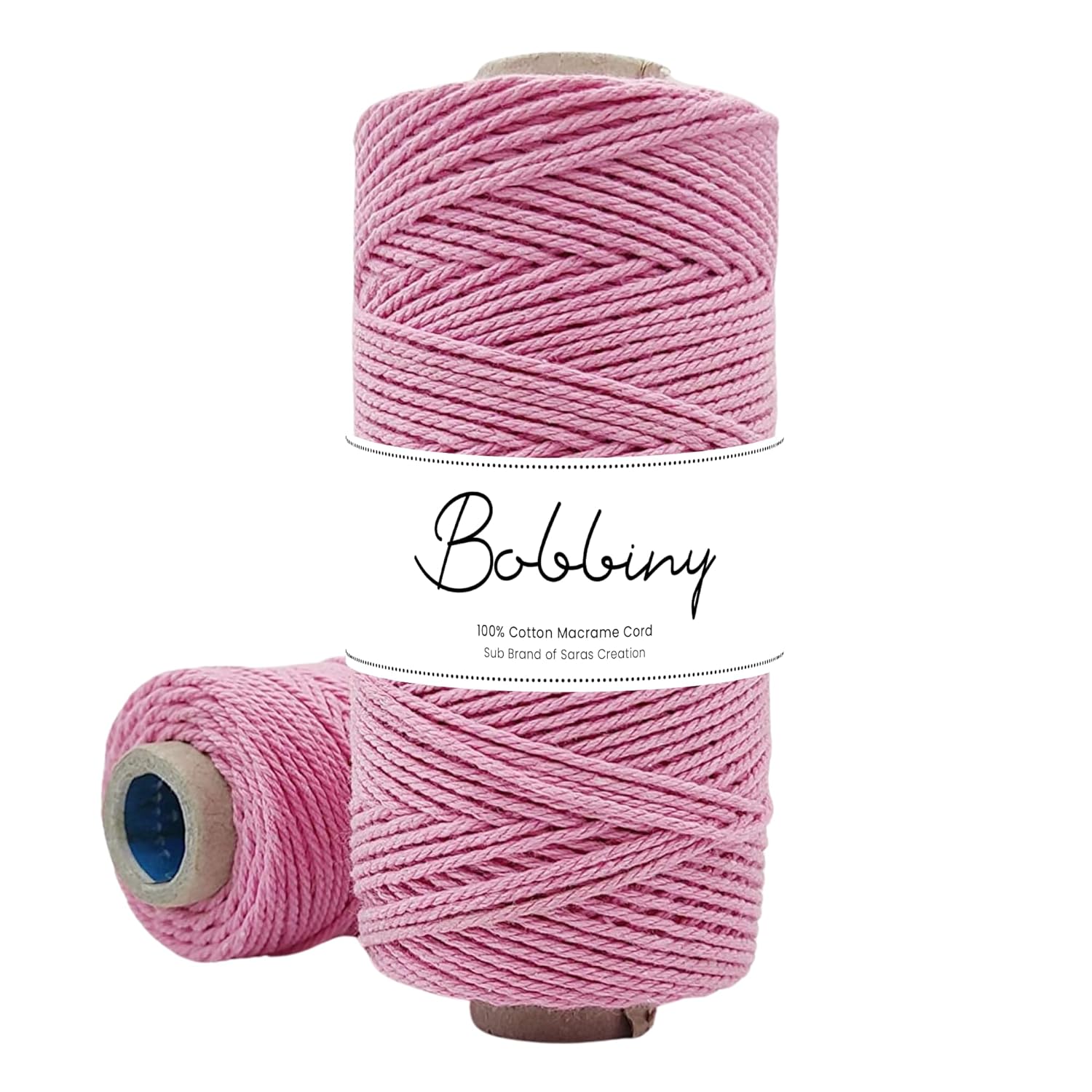 Bobbiny | 3 Ply Twisted Macrame Cotton Cord Dori (Roll Packaging ...