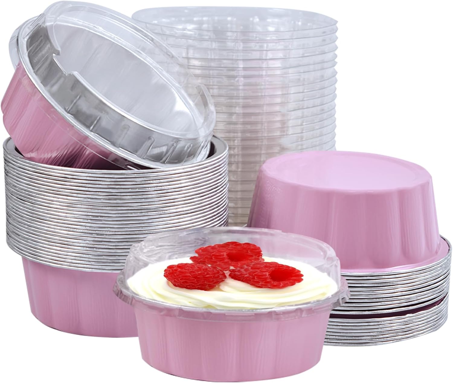 Amazon.com: 50 PCS Extra Large Baking Cups with Lids (7.8oz ...