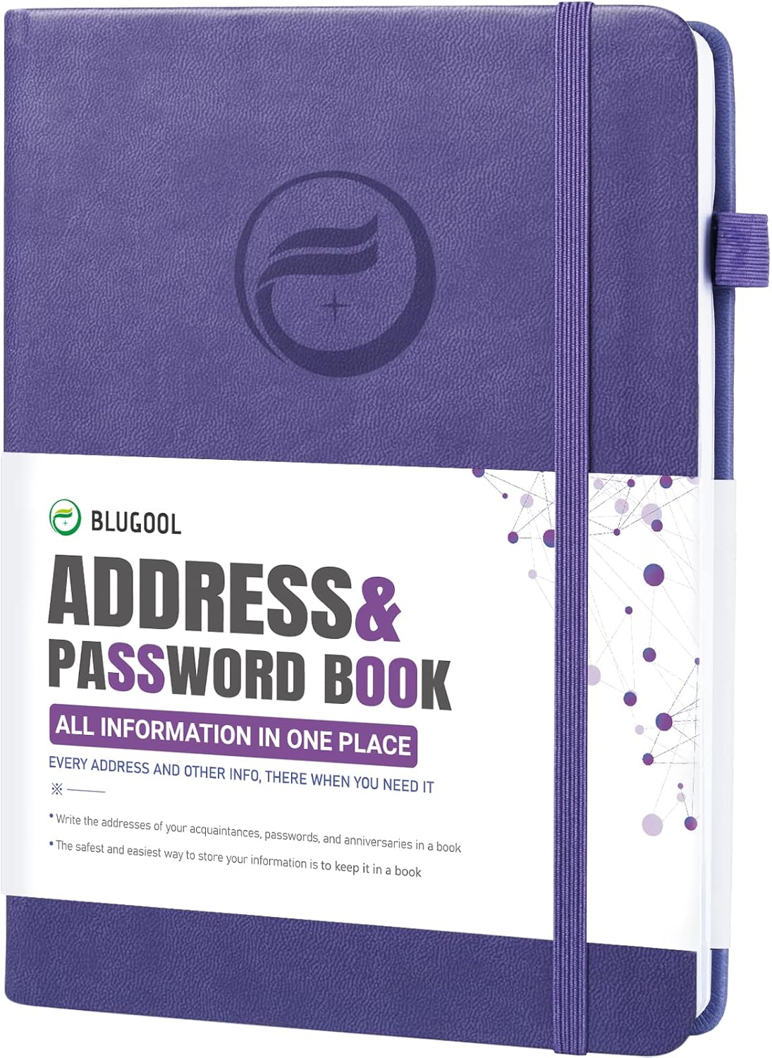 Address Book with Alphabetical Tabs, Hardcover Password Book, Address ...