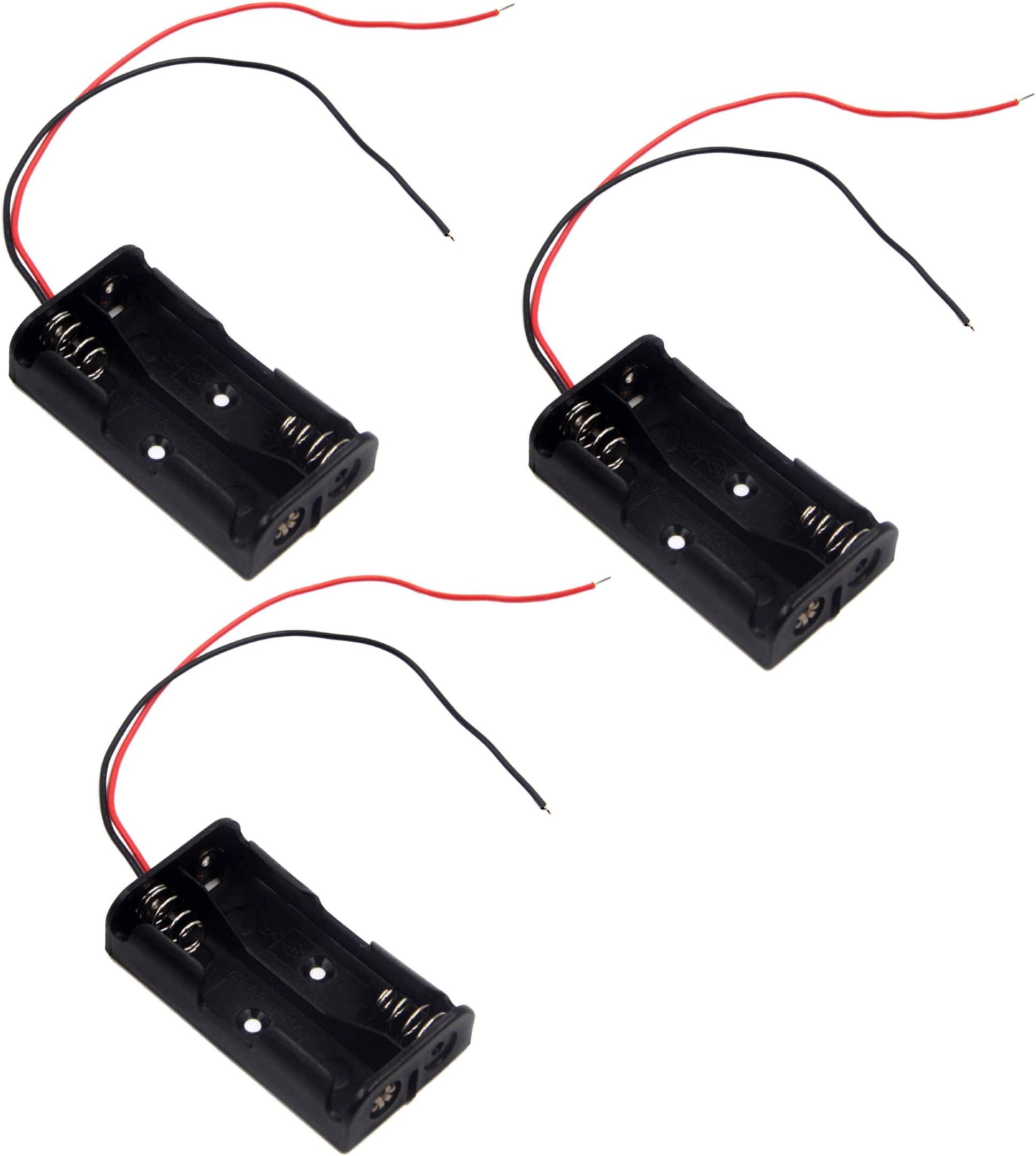 LampVPath (Pack of 3 2 AA Battery Holder, 2 AA Battery Holder with ...