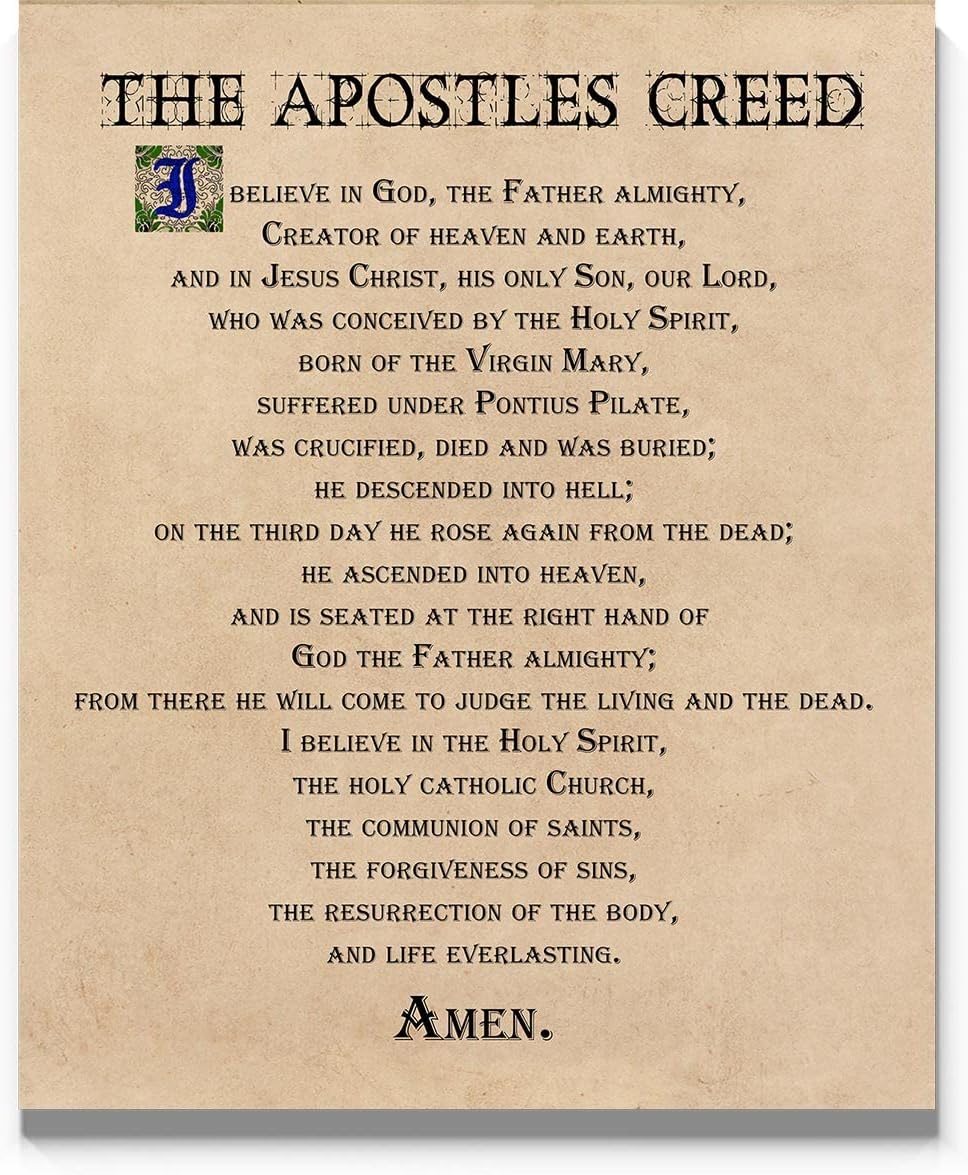 The Apostles Creed Prayer Wall Art, 11"x14" Unframed Print - Stunning ...