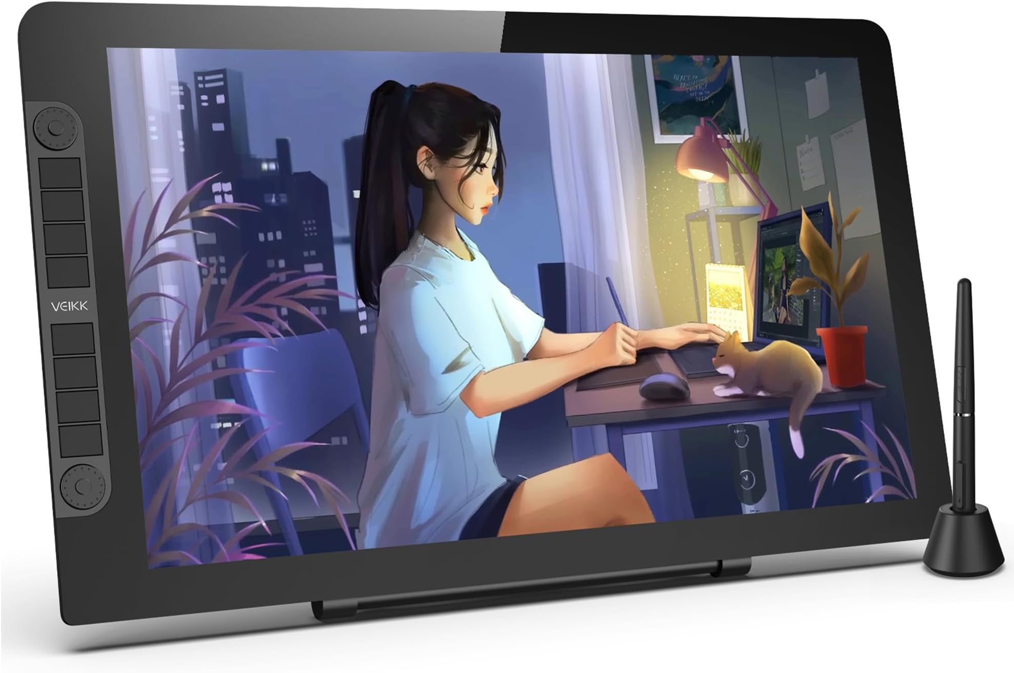 Amazon.com: Drawing Tablet with Screen,VEIKK VK2200PRO Drawing Monitor ...