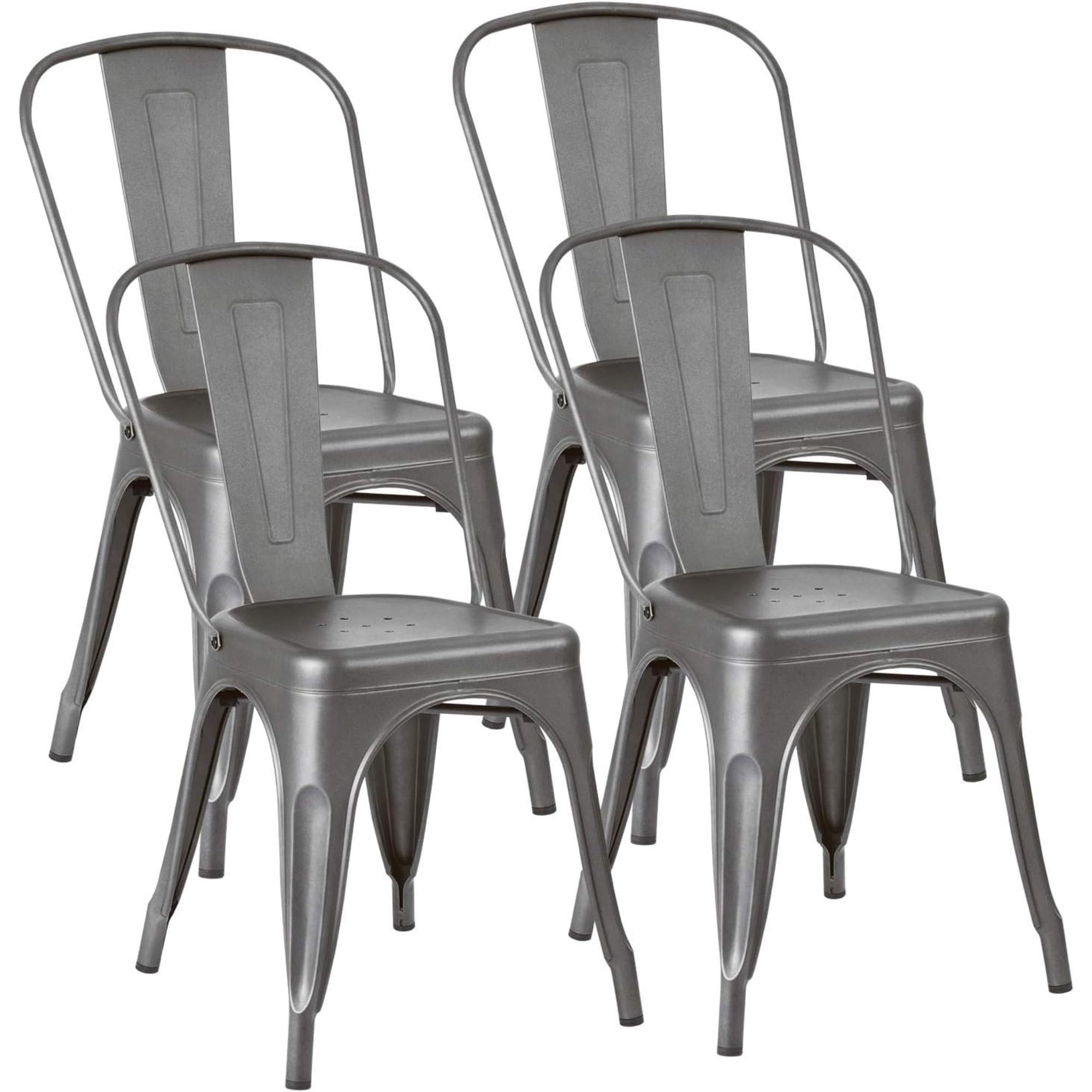 Snapklik.com : JUMMICO Metal Dining Chair Stackable Indoor Outdoor ...