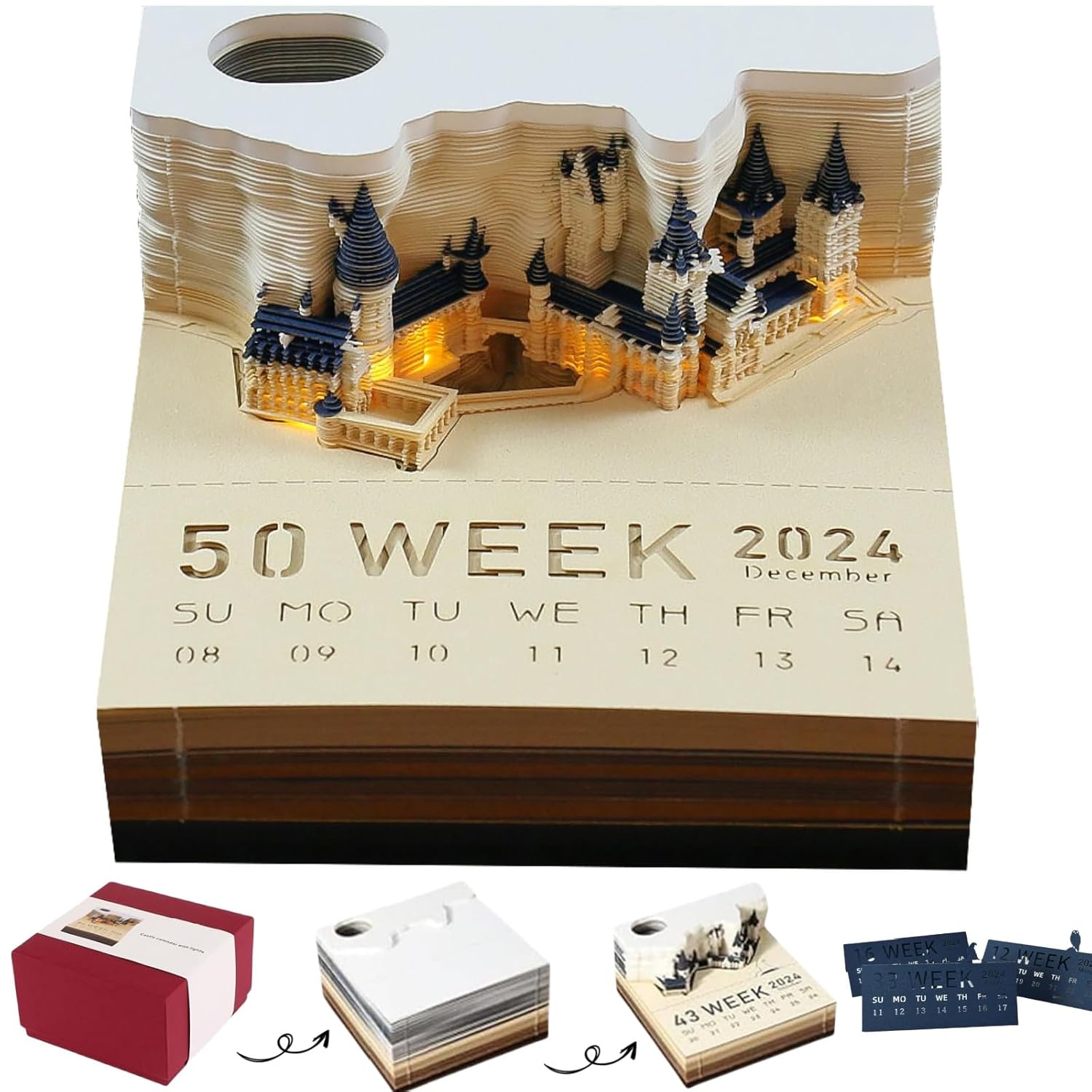 Amazon.com : Hannahcos 3D Memo Pad Art Calendar Scratch Pads 2024,Magic ...
