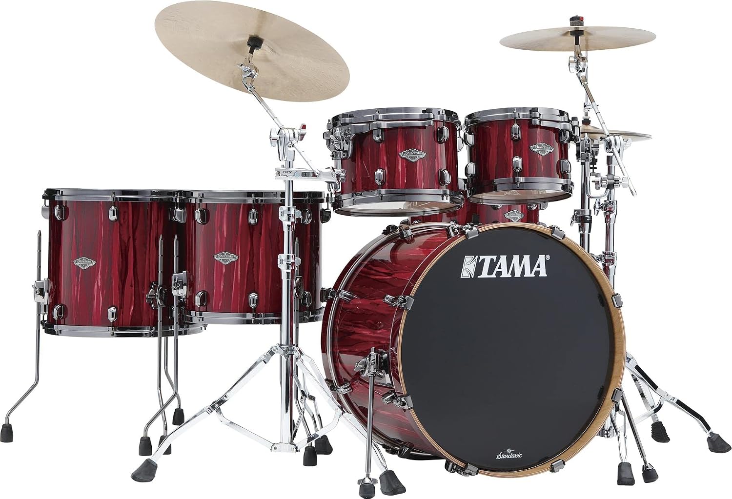 Amazon.com: Tama Starclassic Performer MBS52RZS 5-piece Shell Pack ...