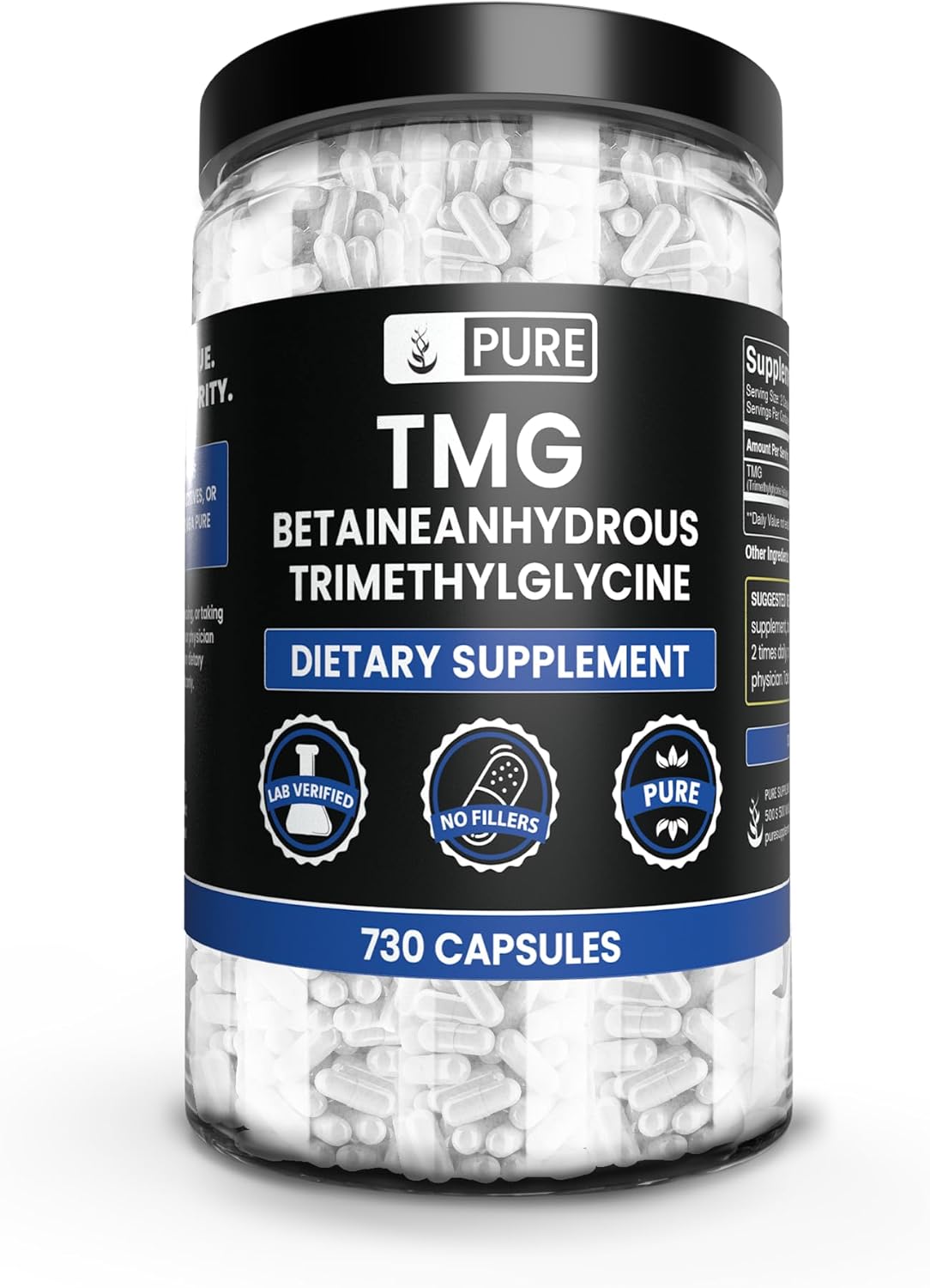 Amazon.com: PURE ORIGINAL INGREDIENTS TMG Trimethylglycine (730 ...