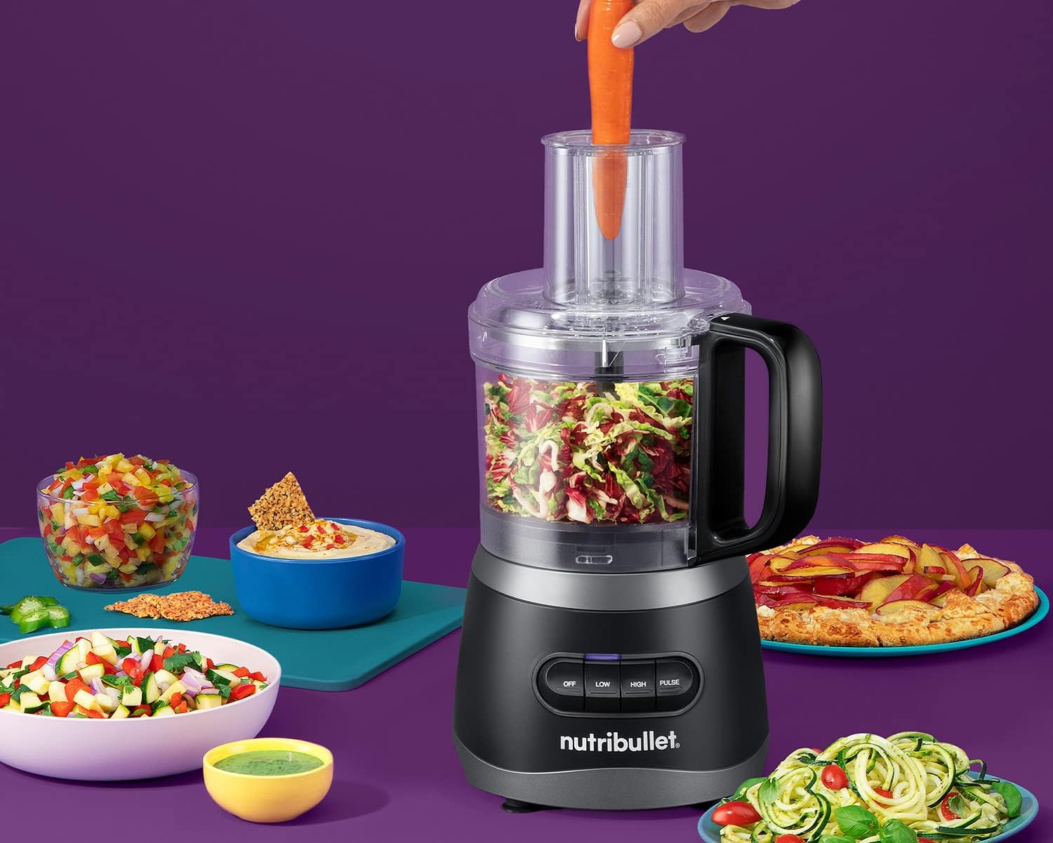 NBP50100 Food Processor 450-Watts with 7-Cup Capacity and Stainless ...