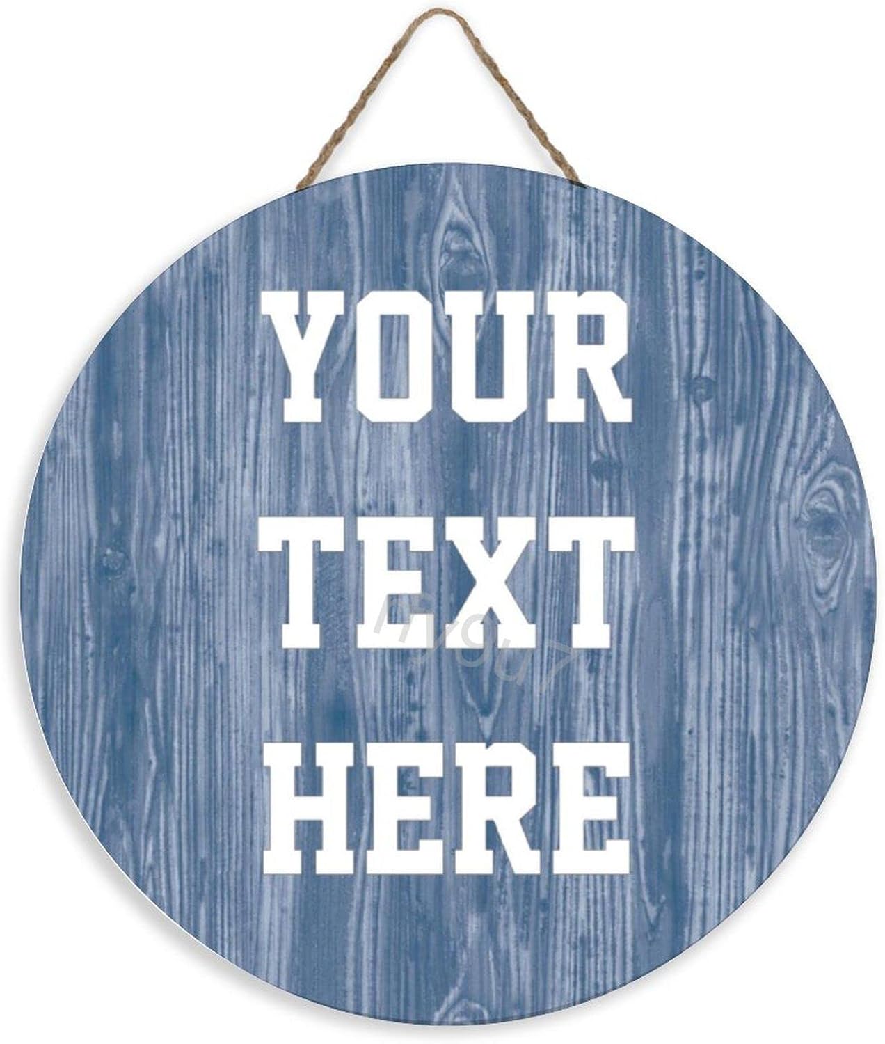 Amazon.com: Custom Round Front Door Sign, 12 Inch Personalized Rustic ...