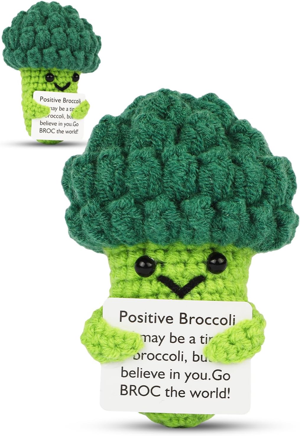 Amazon.com: JELUTAR Crochet Positive Broccoli Gifts for Women - Cute ...