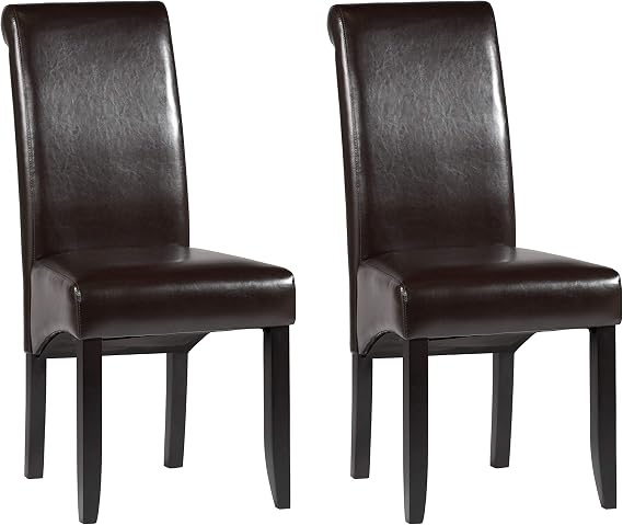 Amazon.com - MILAN Roxanne Dining Chair, Brown - Chairs