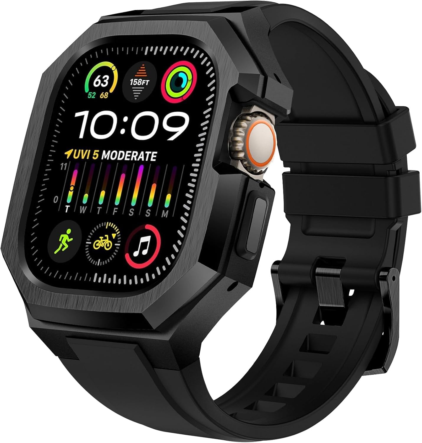 Amazon.com: Luxury Metal Case with Band for 49mm Apple Watch Ultra 3 2 ...