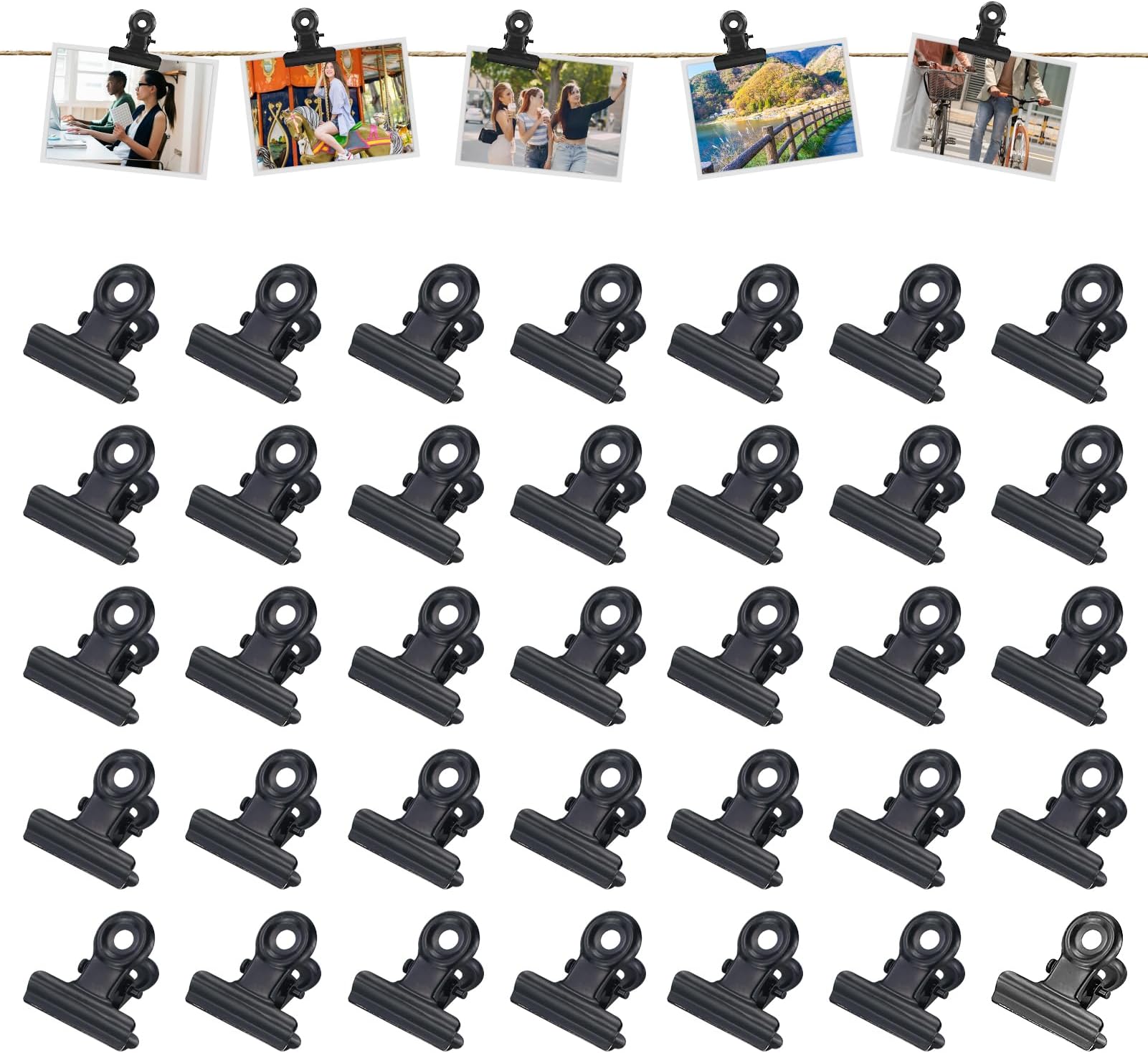 Coideal Small Bulldog Clips, 22mm Mini Binder Paper Clips Tiny Metal ...