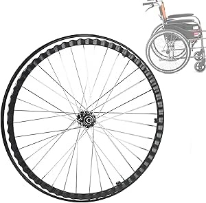 Amazon.com: Wheelchair Wheel Assembly, Polyurethane Solid Tire Rear, 24 ...