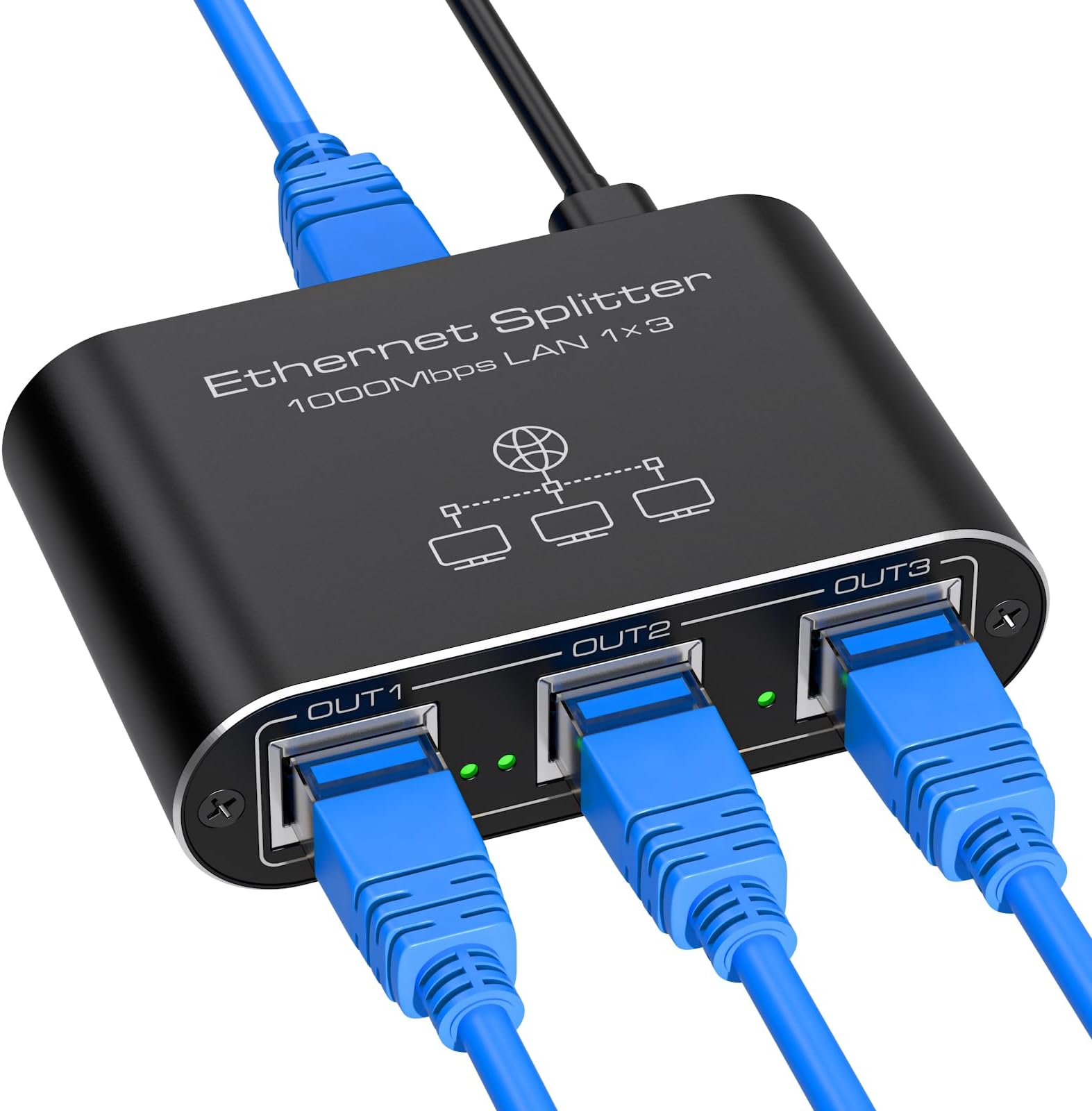 RJ45 Ethernet Splitter, 1 Male to 3 x Female LAN Ethernet Splitter ...