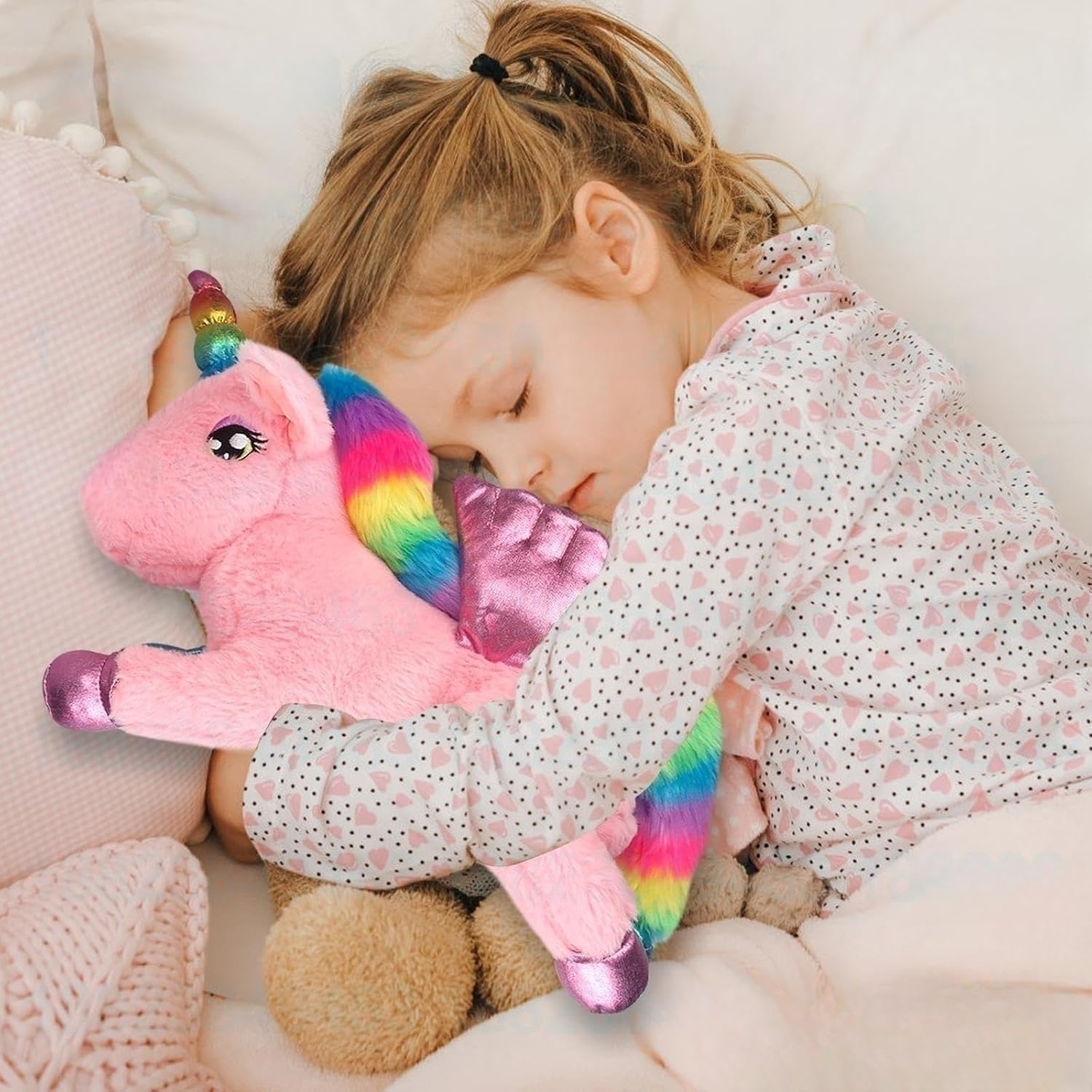 Vrapo Juguetes de peluche para mamá unicornio con 4 bebés dentro de su ...