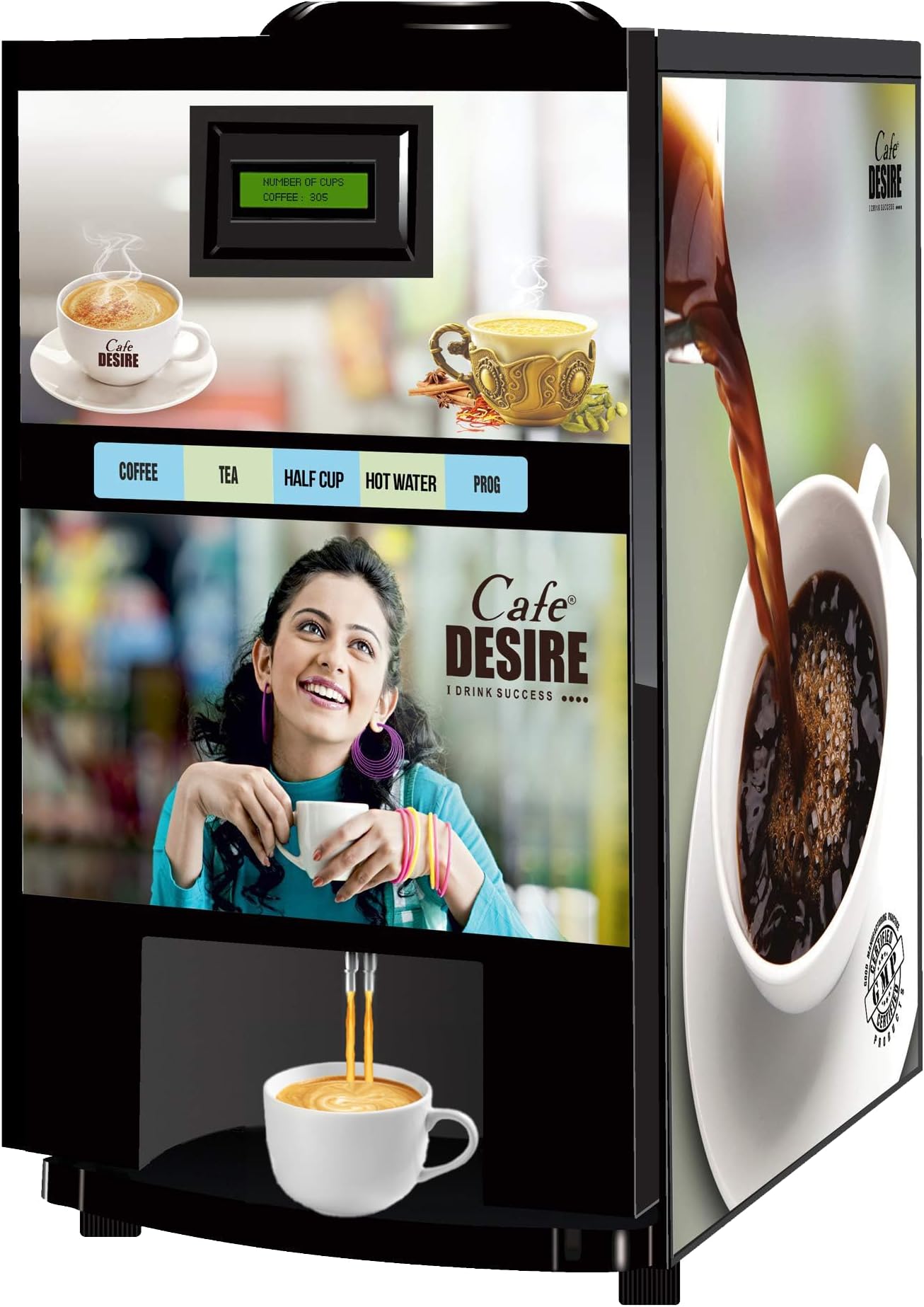 Buy CHAI TEA POINT Tea & Coffee Coffee Vending Machine 2 Lane | Fully ...