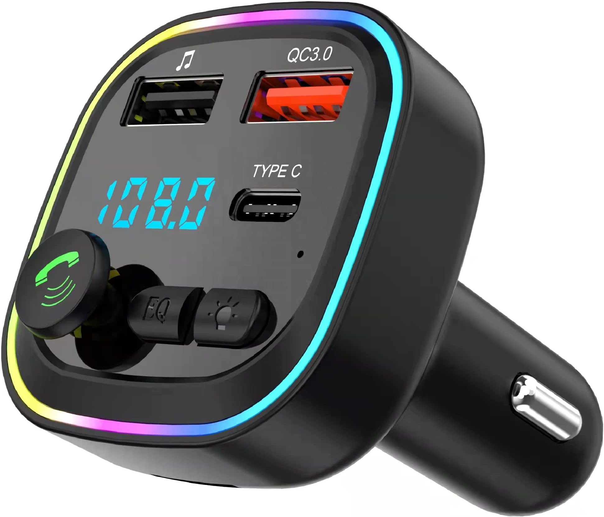 Mohard Transmetteur FM Bluetooth 5.3 Voiture, [PD 30W & QC3.0 18W ...