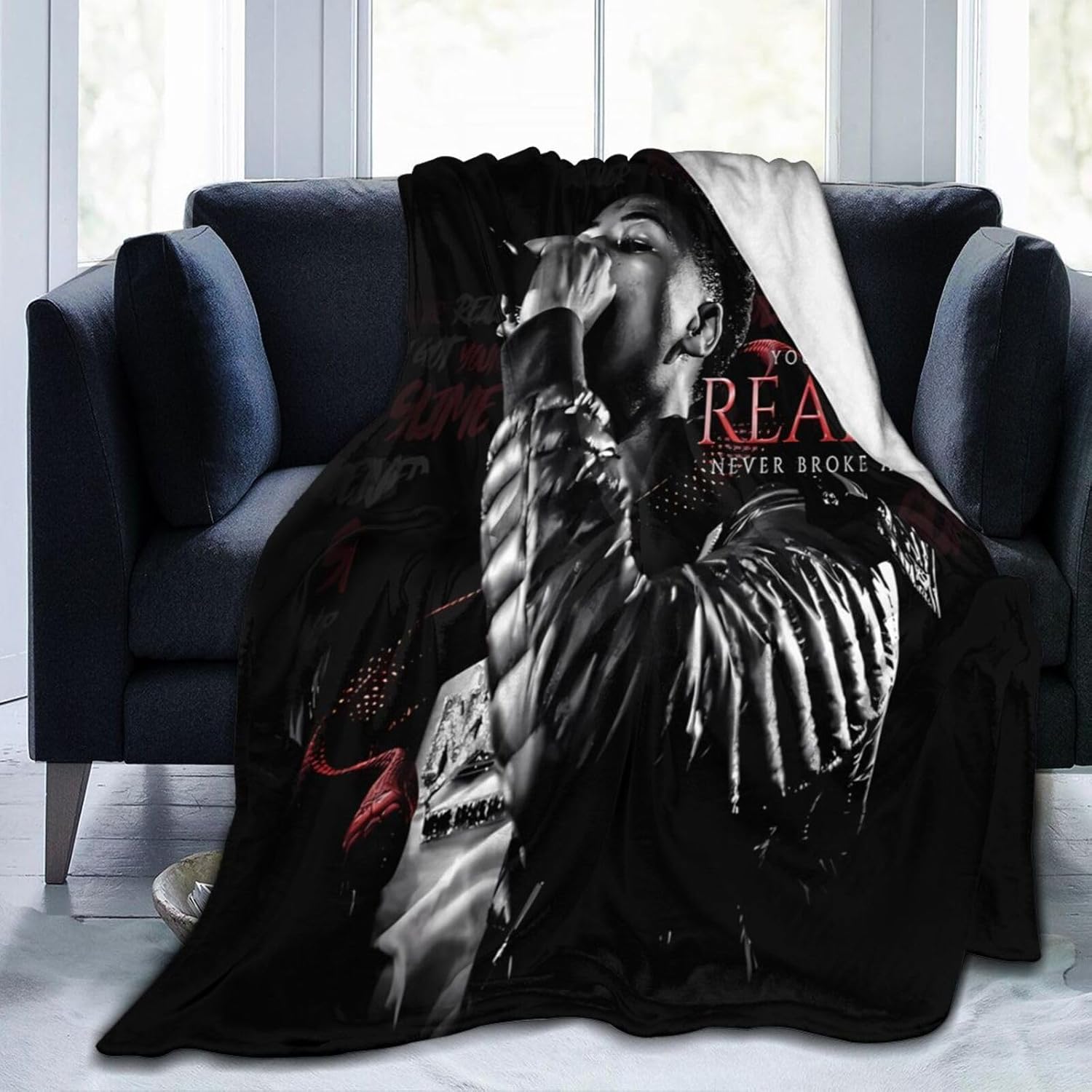 Amazon.com: DTUOWZRN Throw Blankets YoungBoy Never Rapper Broke Again ...