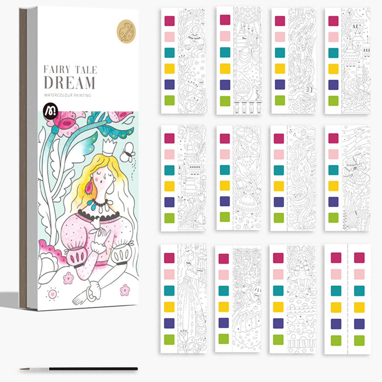 Amazon.com: Pocket Watercolor Painting Book,Watercolor Paint Book for ...