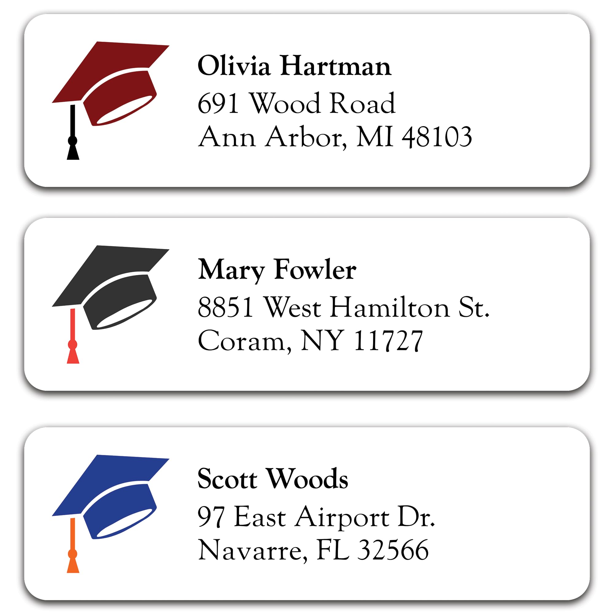 Graduation Return Labels Template Gold Metallic Graduation Glitter DOT