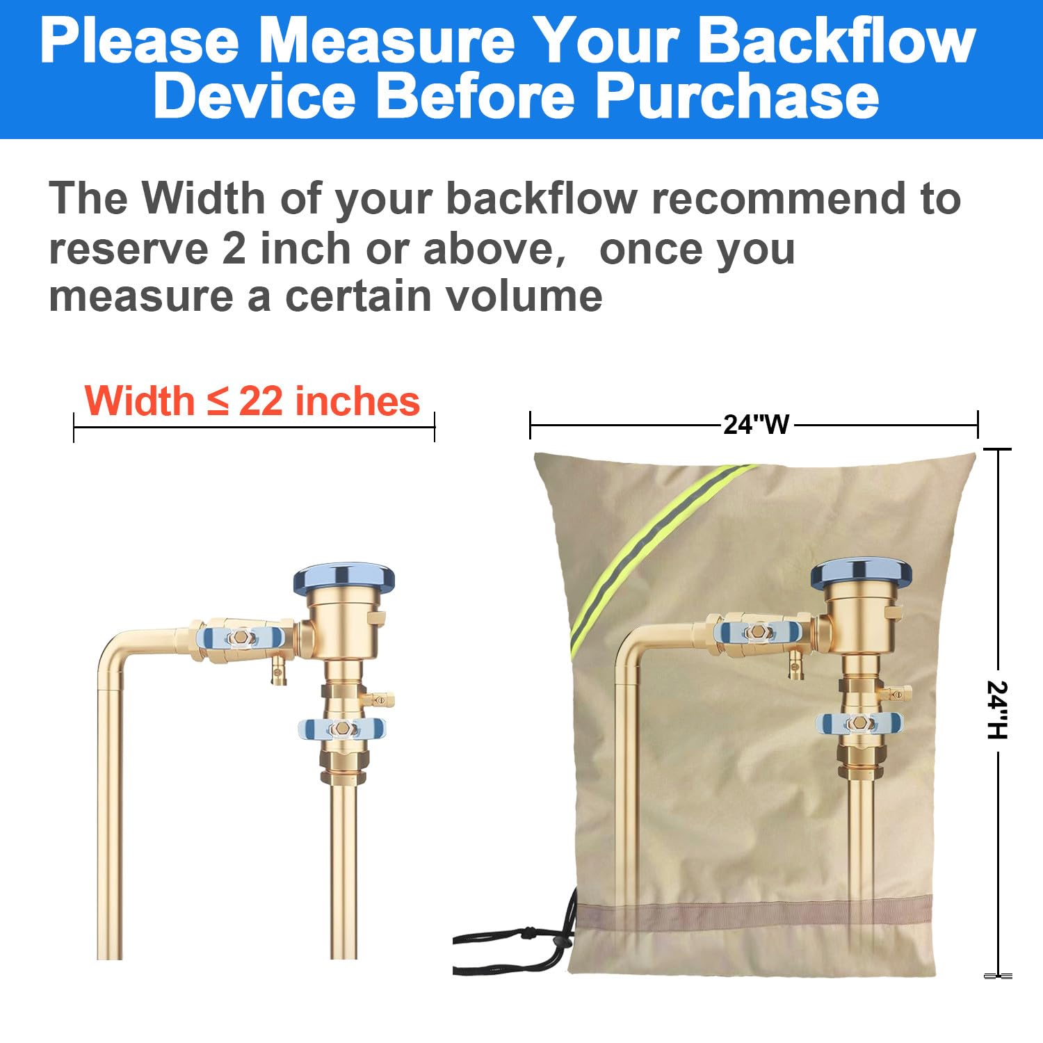 Snapklik.com : Backflow Preventer Insulation Cover, Irrigation Backflow ...