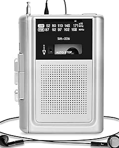 Amazon.com: SEMIER Portable Cassette Player Recorder AM FM Radio ...