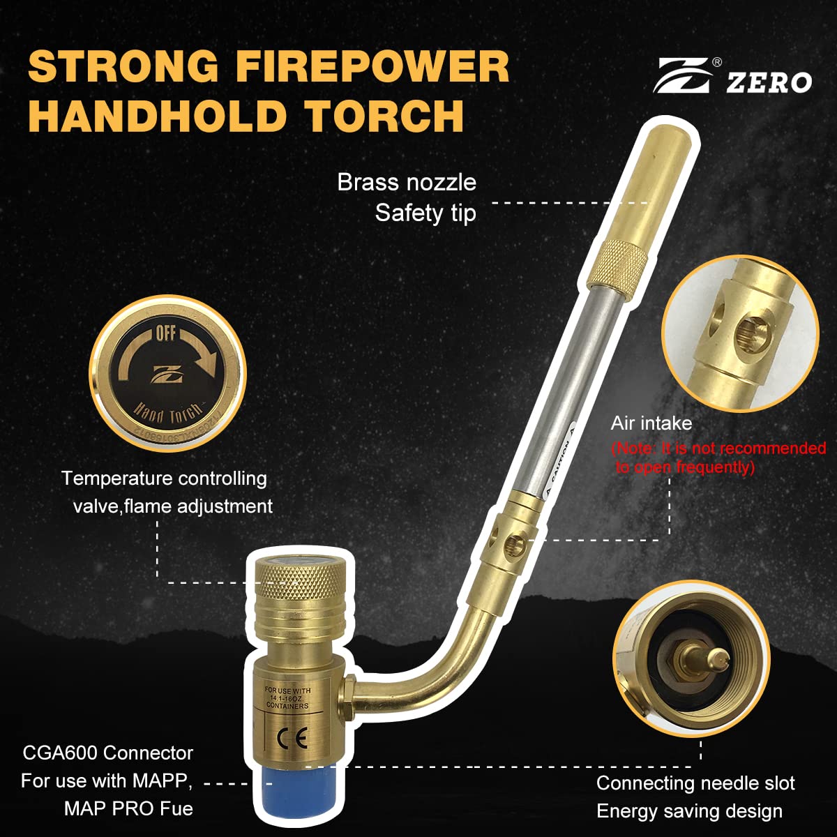 Snapklik.com : Zero ZR-1 Propane Torch 360 Rotating Propane Torch Head ...