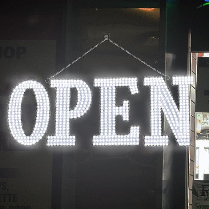 Open Signs for Business,76x25 cm Ultra Bright Open Sign Led for Window ...