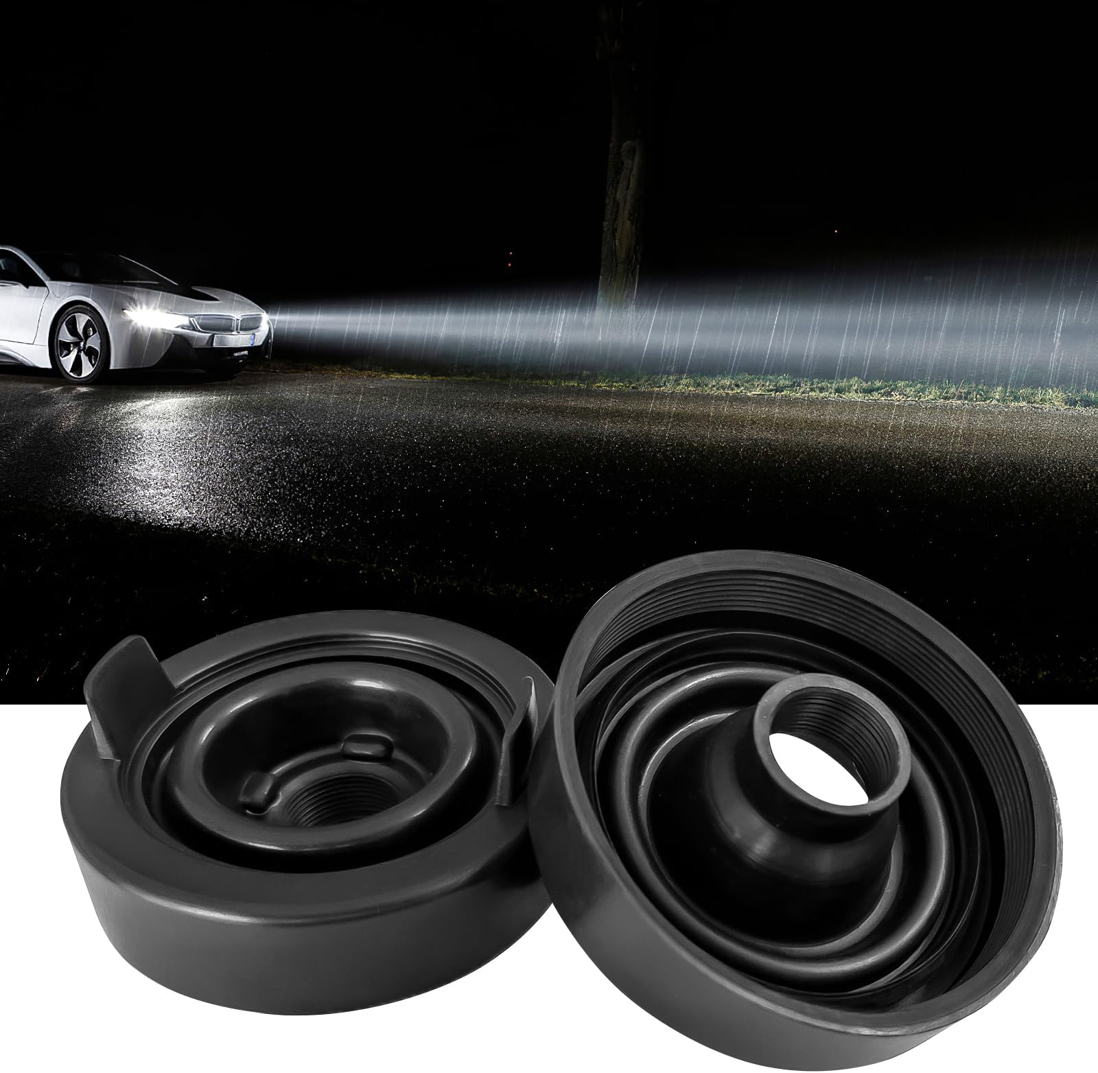 Amazon.com: BDZMC 2PCS Car Headlight Cover, 80mm Headlight Dust Cover ...