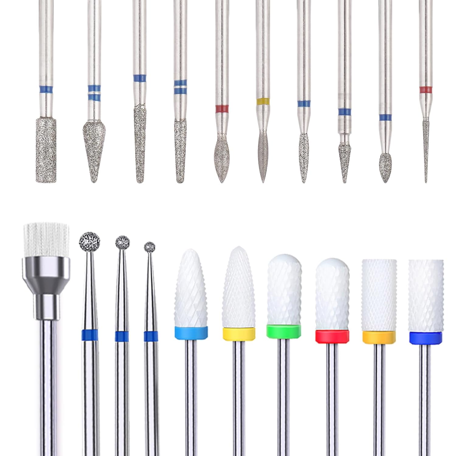 Amazon.com: YaFex 20pcs Nail Drill Bits Set, 3/32 Inch Professional ...