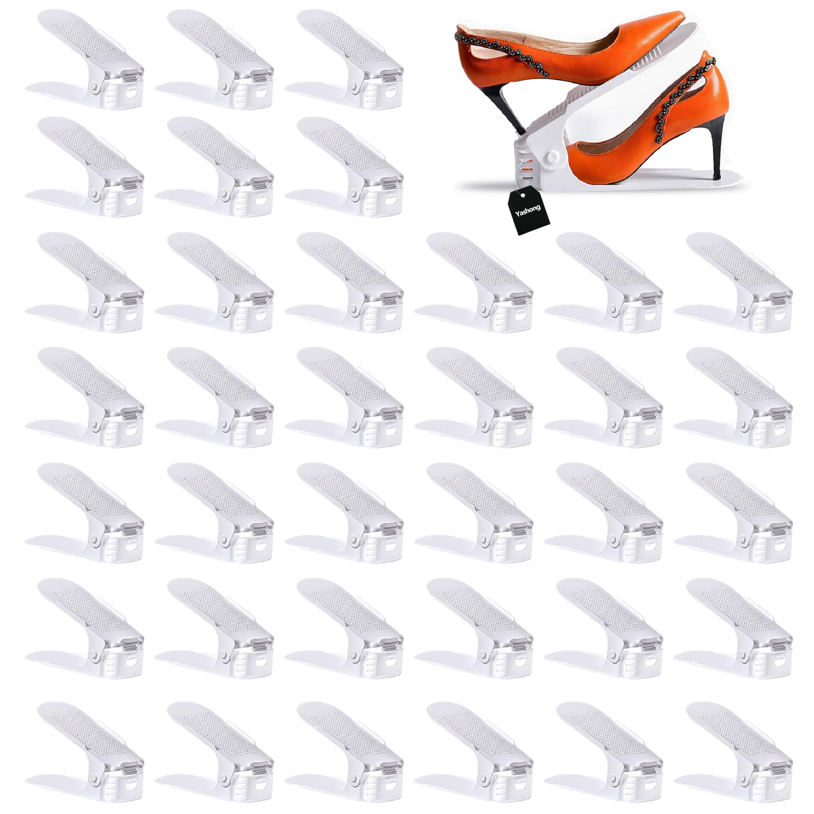 Amazon.com: Yashong Shoe Slots Organizer, 36PCS Adjustable Double Layer ...