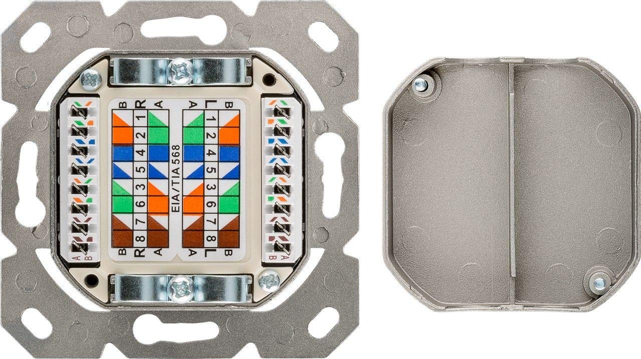 1aTTack.de Network Box Flush-Mounted Socket for Cat5 Cat5e Cat6 Cat7 ...