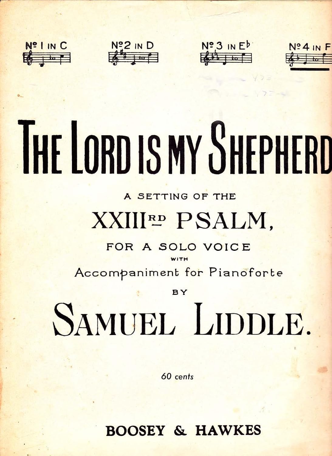 Liddle: Lord is My Shepherd (Vocal Solo, High Voice in F): Amazon.com ...