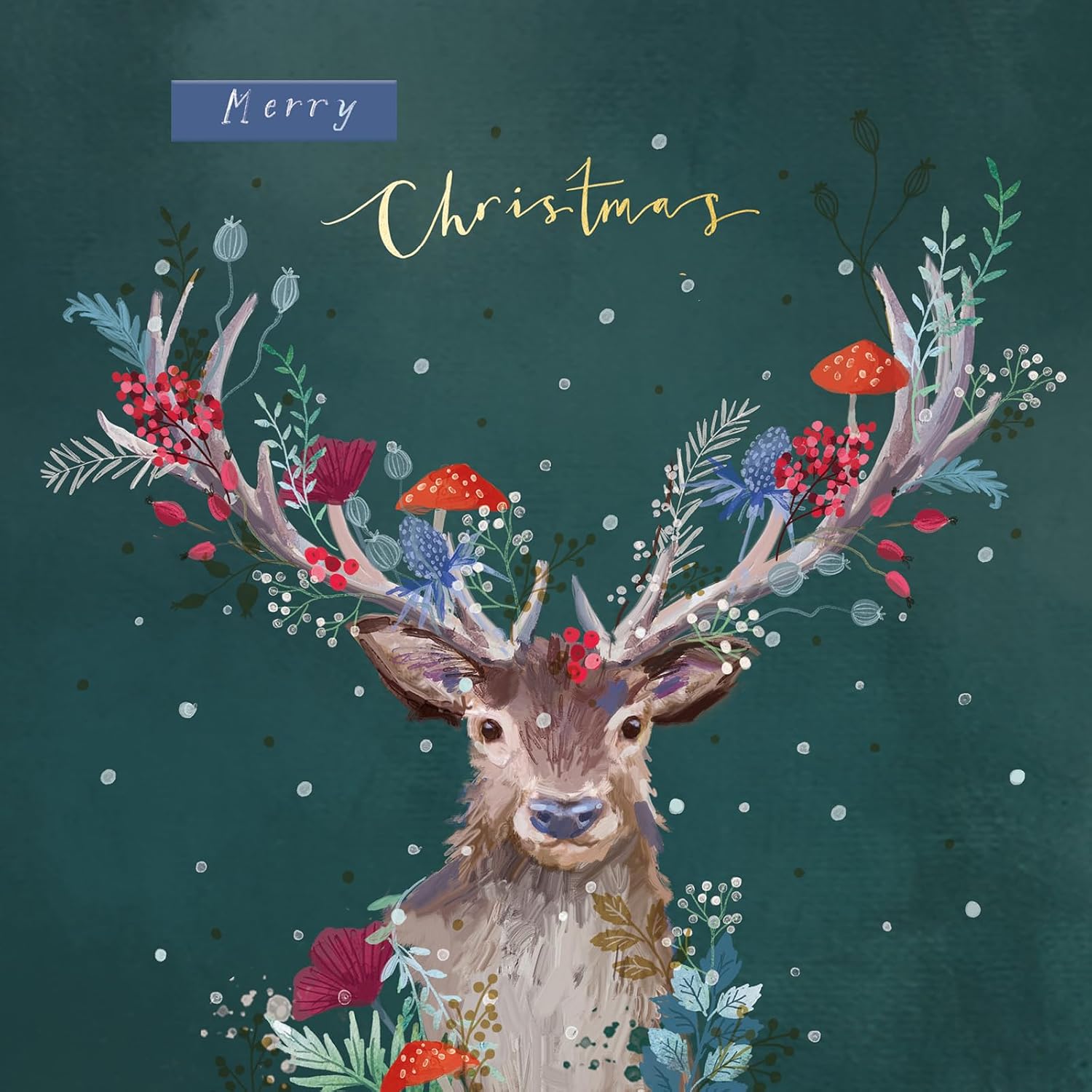 Marie Curie Charity Christmas Cards, Stag Design, 14 x 14 cm, Pack of ...