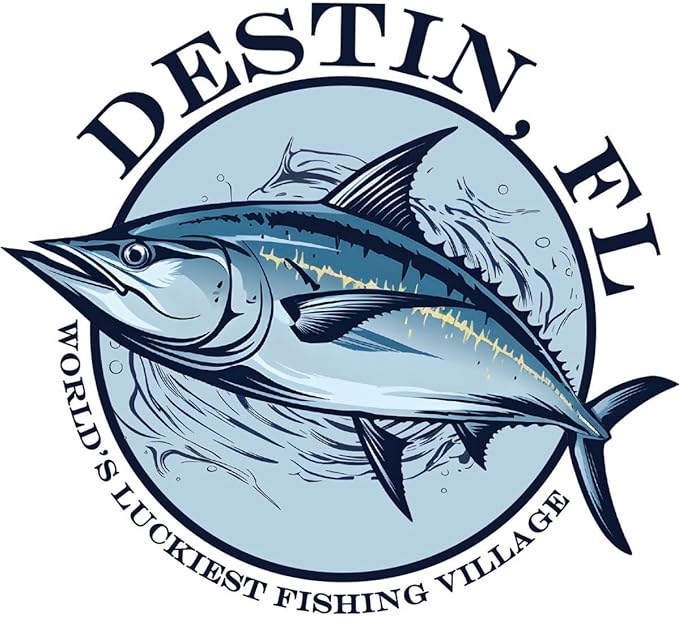 Amazon.com: Destin Florida Fishing Village Design Souvenir Vinyl Decal ...