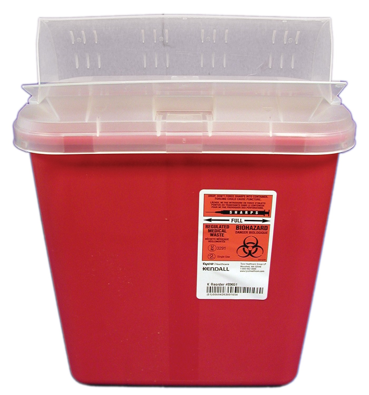 Buy 2 Gallon Red Sharps Container W/ horizontal-drop Lid Case of 20 ...