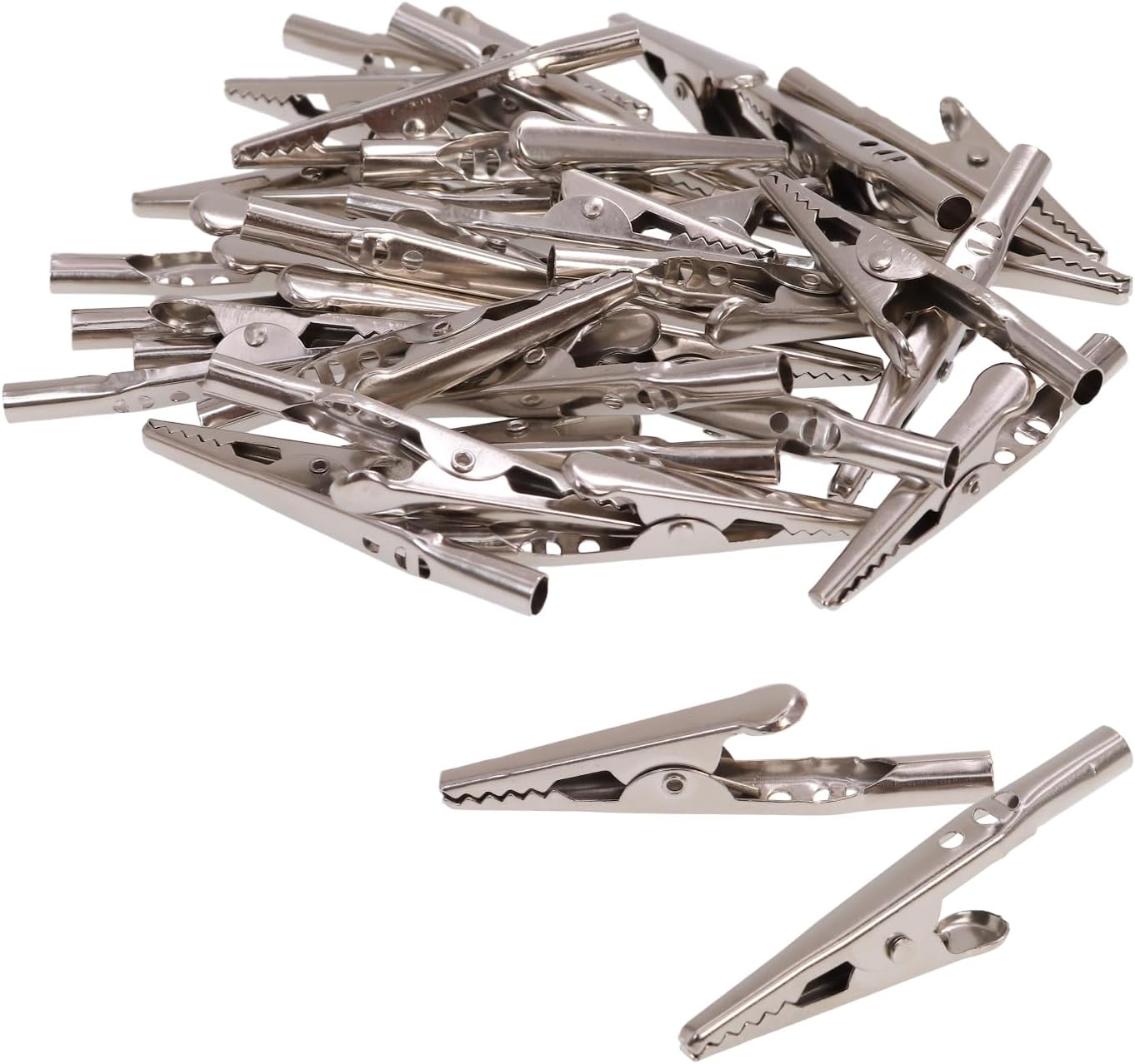 DBOO 50Pcs Alligator Clips - Electrical Test Cable Crocodile Clips ...