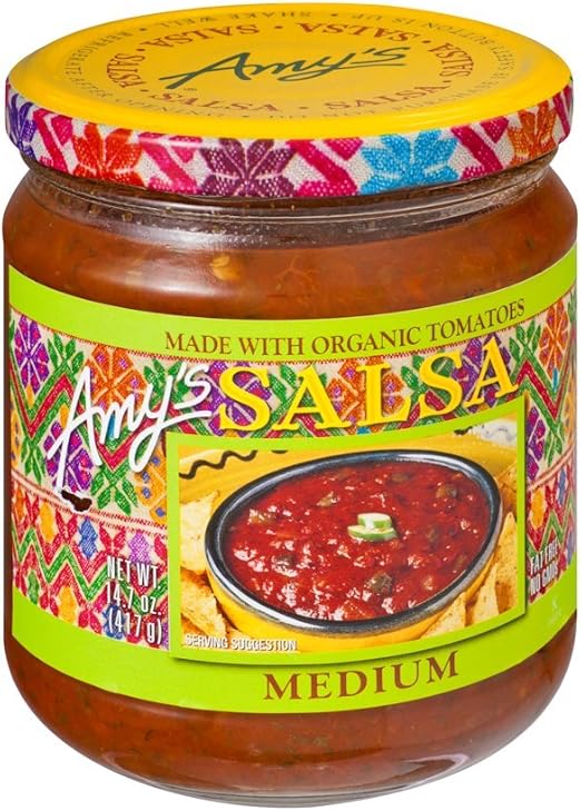 Amazon.com: AMYS Salsa Medium GF ORG, 14.7 OZ (Pack of 6) : Grocery ...