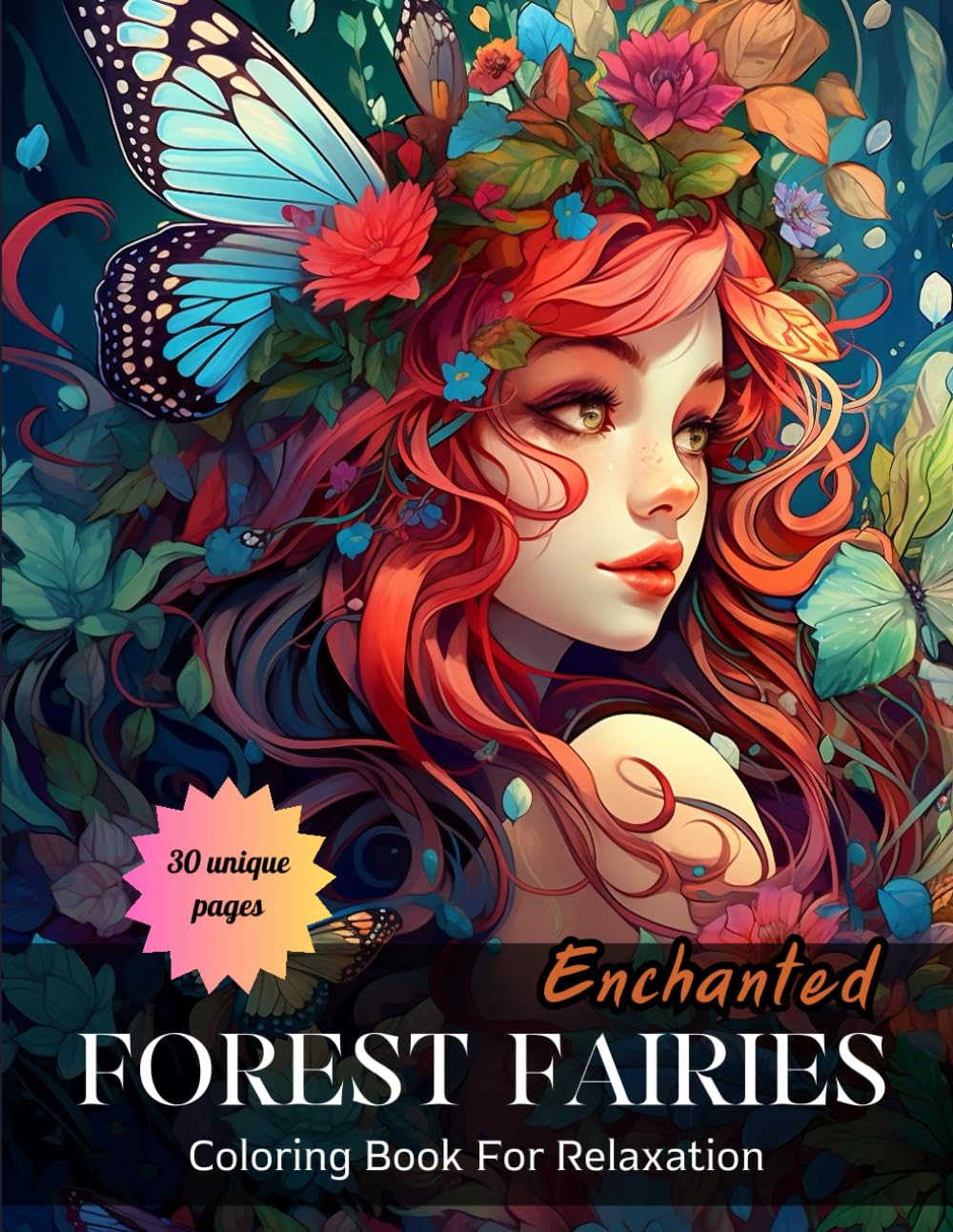 Amazon.com: Enchanted Forest Fairies Coloring Book For Relaxation: 30 ...
