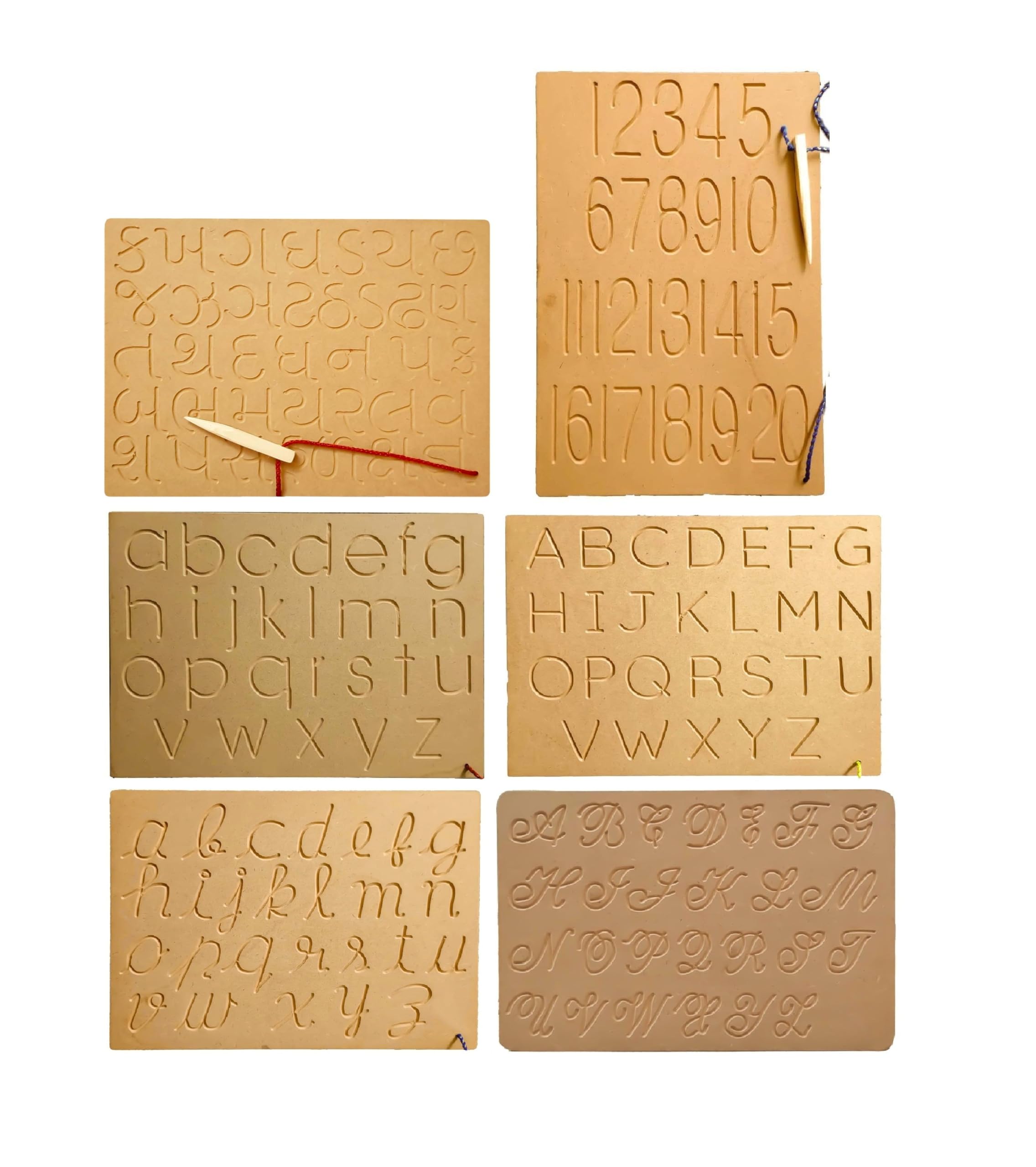 Buy Wooden Tracing Board for Kids Handwriting/Counting/Numbers/Pattern ...