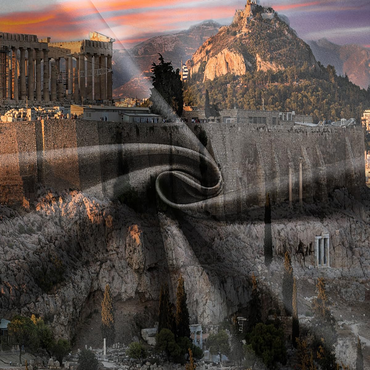 Greek Acropolis Parthenon Temple Photography Background 7x5ft Greek ...