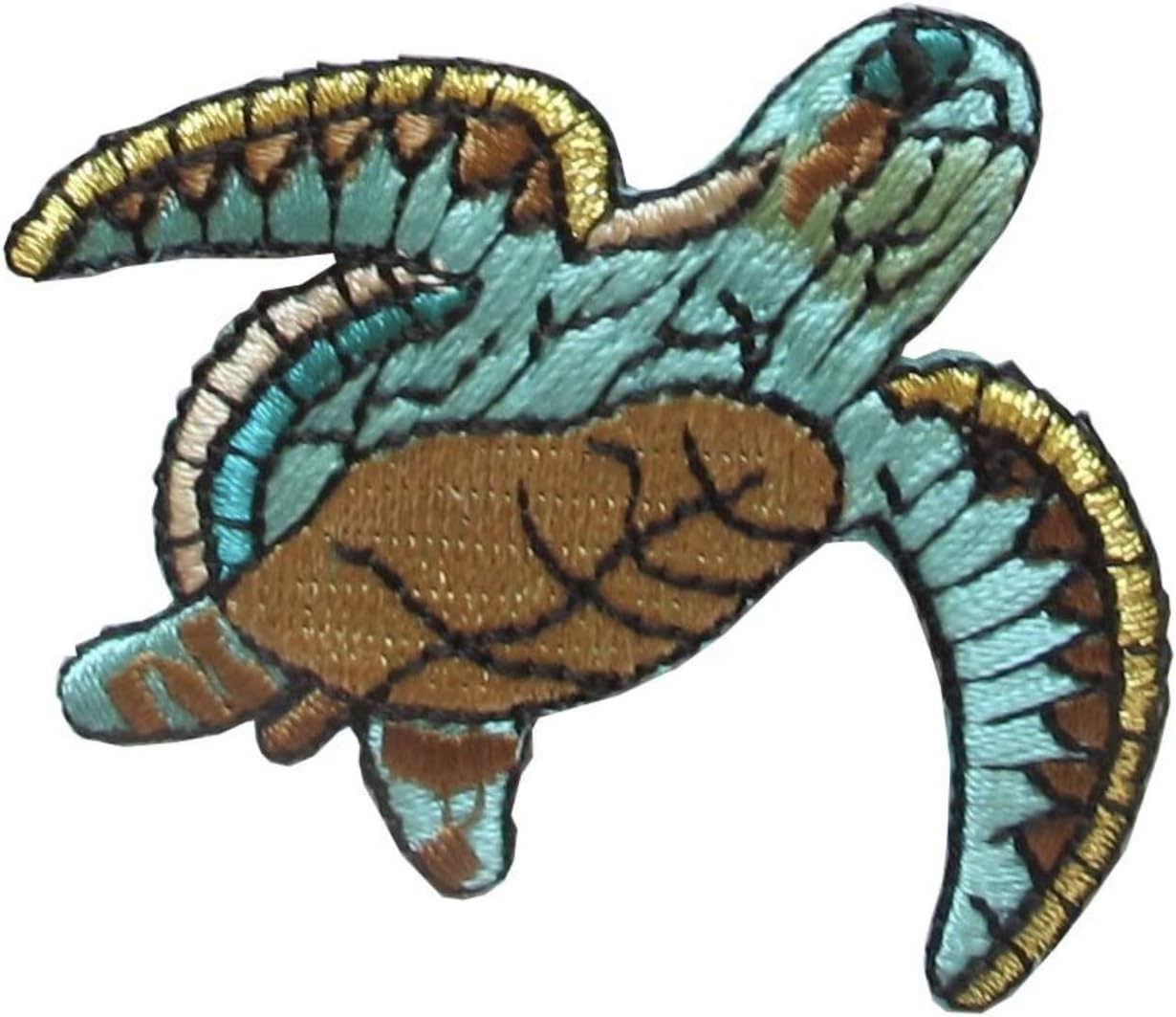 Amazon.com: ETDesign #E04205 Ocean, Sea Turtle Embroidery Iron On ...