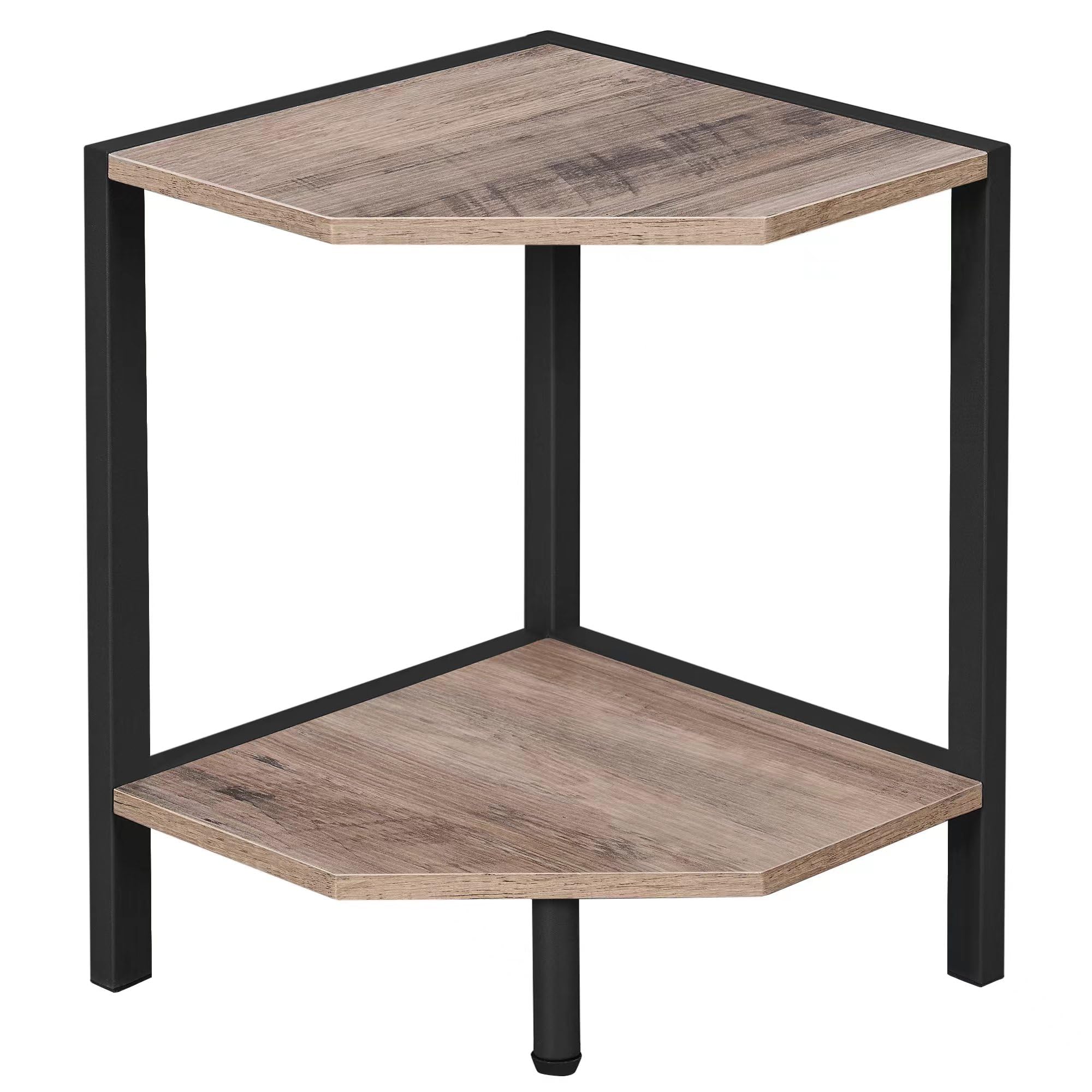 Amazon.com: HOMCENES Corner Shelf Stand, Industrial 2 Tier Wall Corner ...