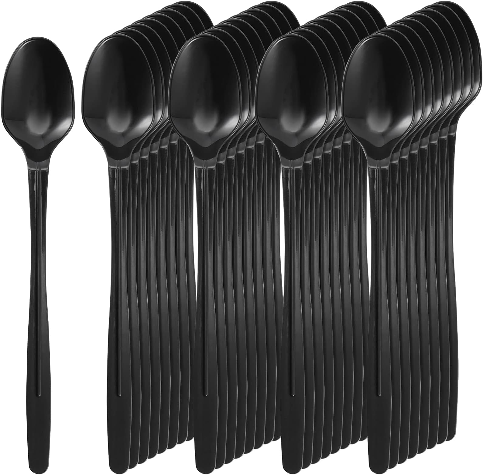 Amazon.com: Extra Long, Sturdy White 8in Premium Sundae Spoons 50ct ...