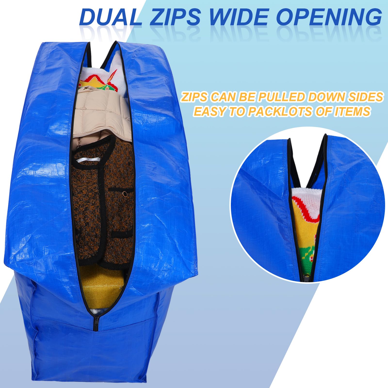 1Pcs 57 Gallon Extra Large Storage Bags XL Storage Bags Heavy Duty ...