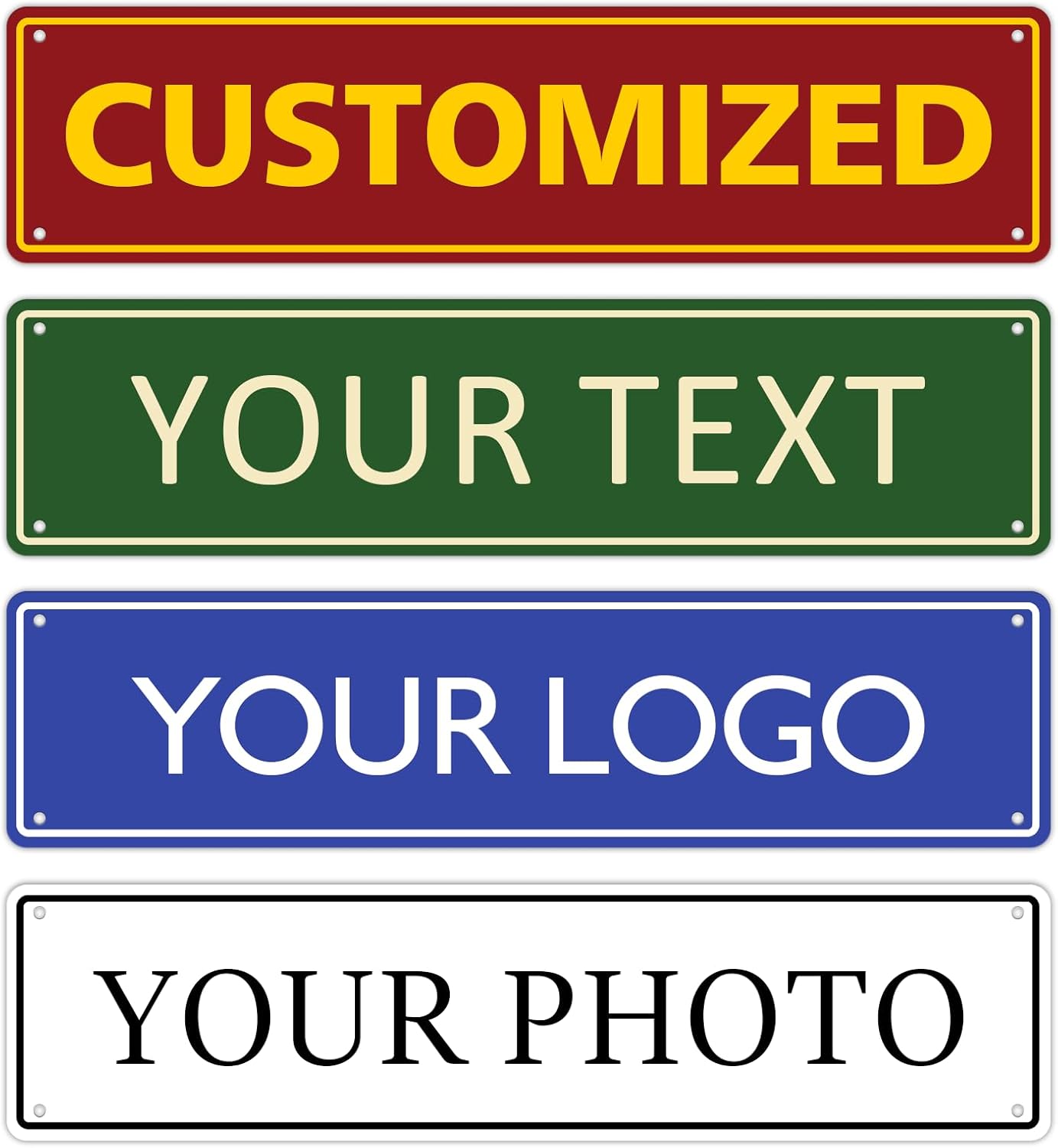 Custom Signs Outdoor Metal 16 x 4 Personalized Rust-Proof Entrance ...
