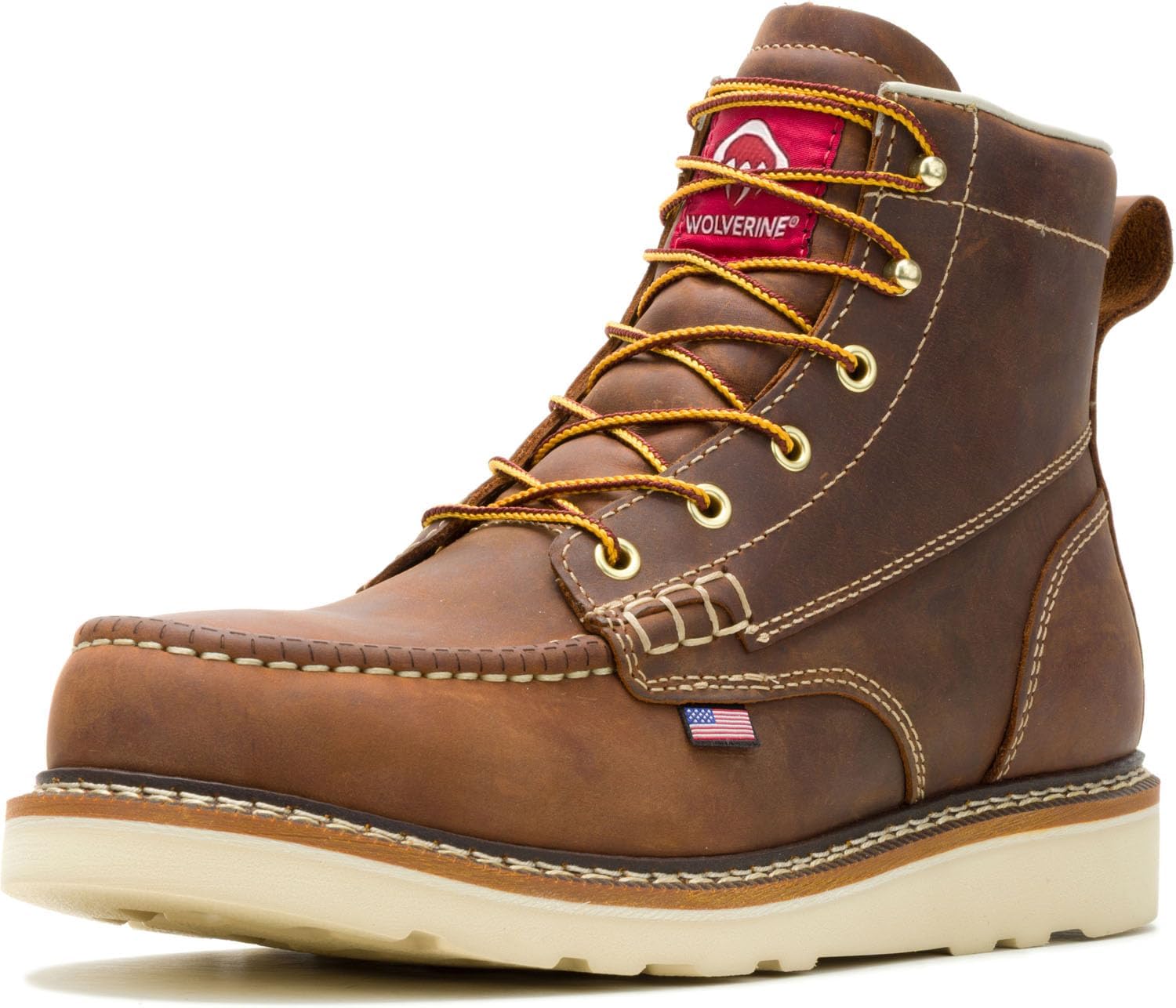 Amazon.com | Wolverine Men's 6 Brown Workshop Wedge Composite Toe Wedge ...