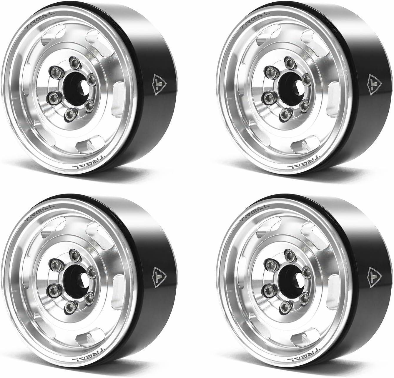 Amazon.com: Treal Metal 1.9 Beadlock Wheel Rims 4pcs Vintage Design ...