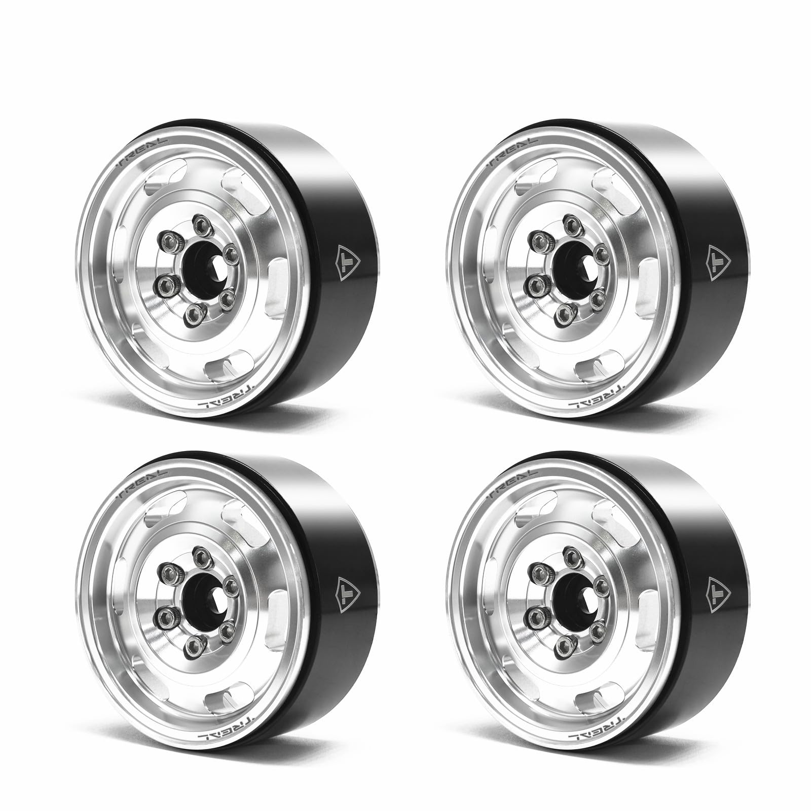 Amazon.com: Treal Metal 1.9 Beadlock Wheel Rims 4pcs Vintage Design ...